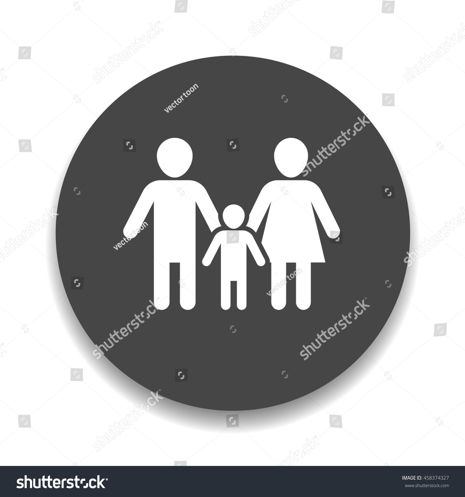 Family Button Stock Vector (Royalty Free) 458374327 | Shutterstock