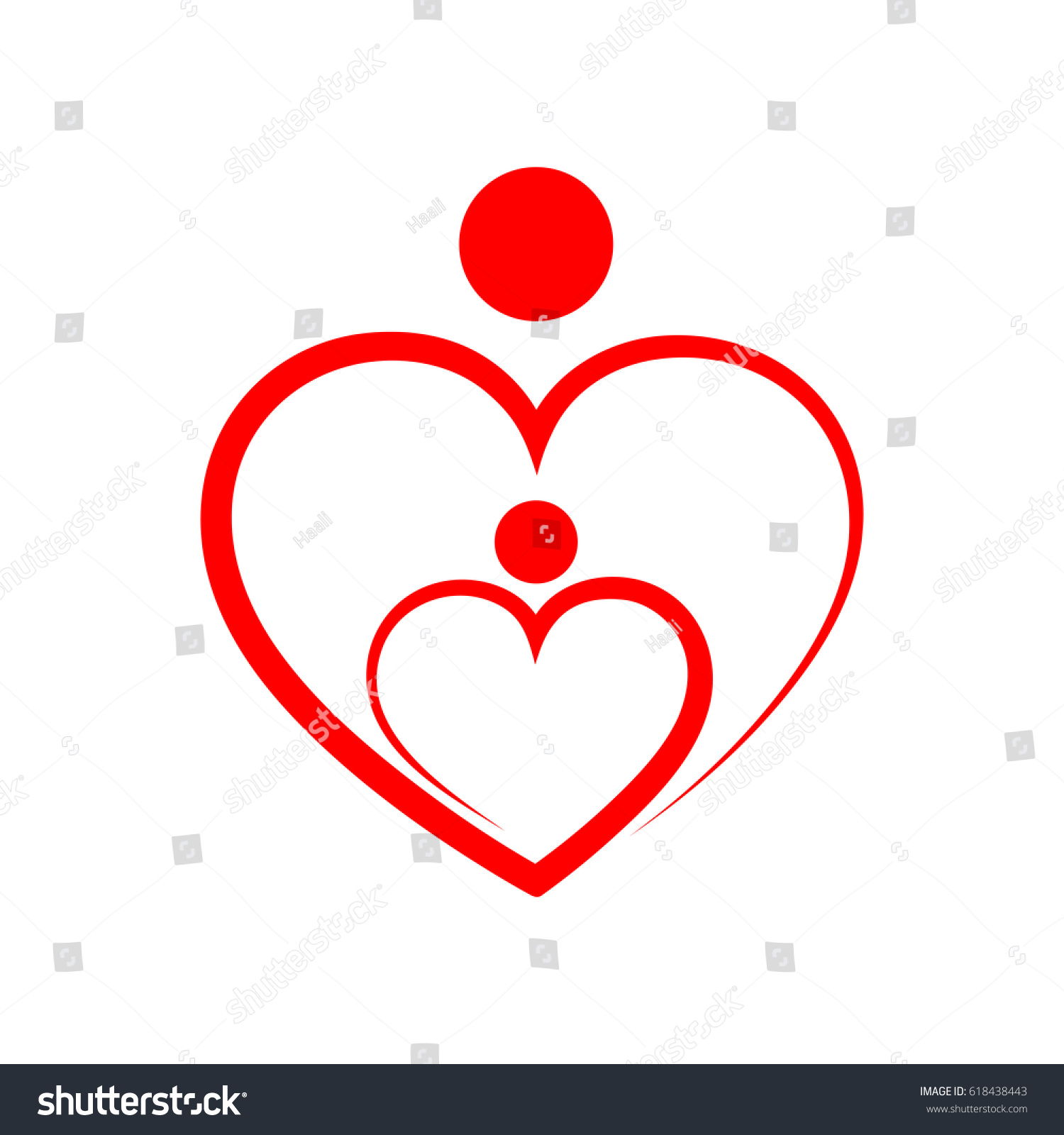 Vektor Stok Family Care Symbol Heart Shape Vector (Tanpa Royalti ... Vektor Stok Family Care Symbol Heart Shape Vector (Tanpa Royalti ...