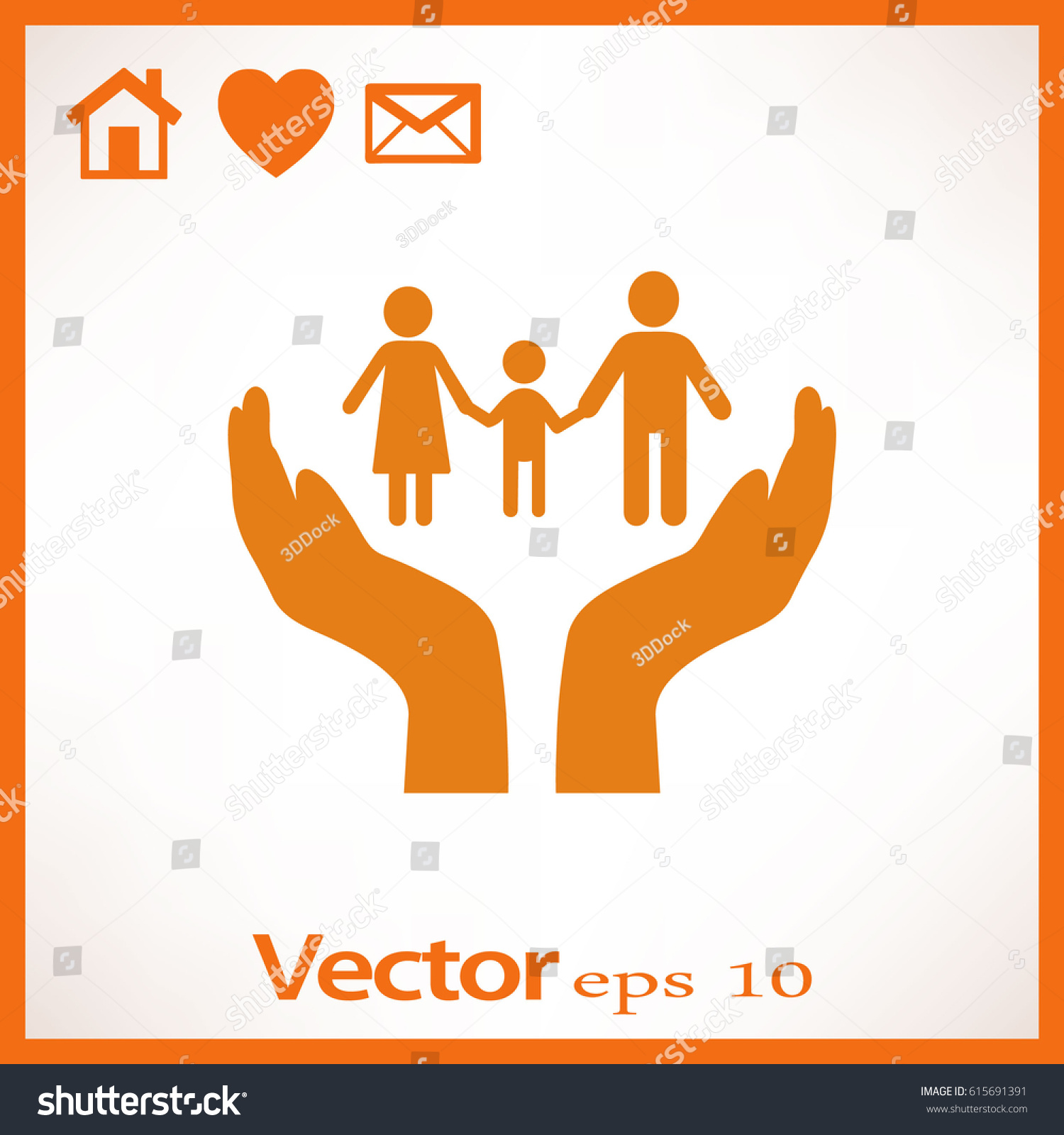 Family Care Vector Stock Vector (Royalty Free) 615691391