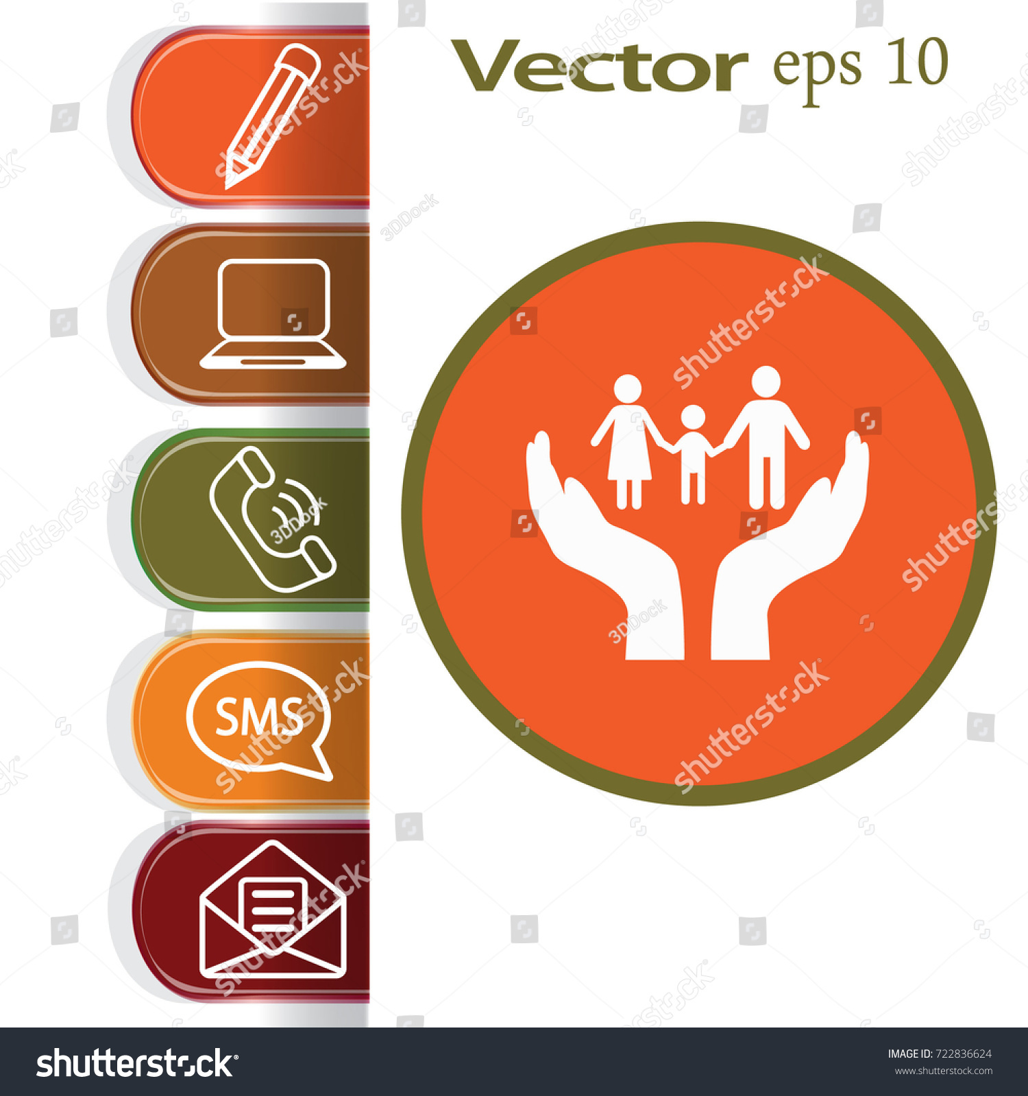 Family Care Vector Stock Vector (Royalty Free) 722836624