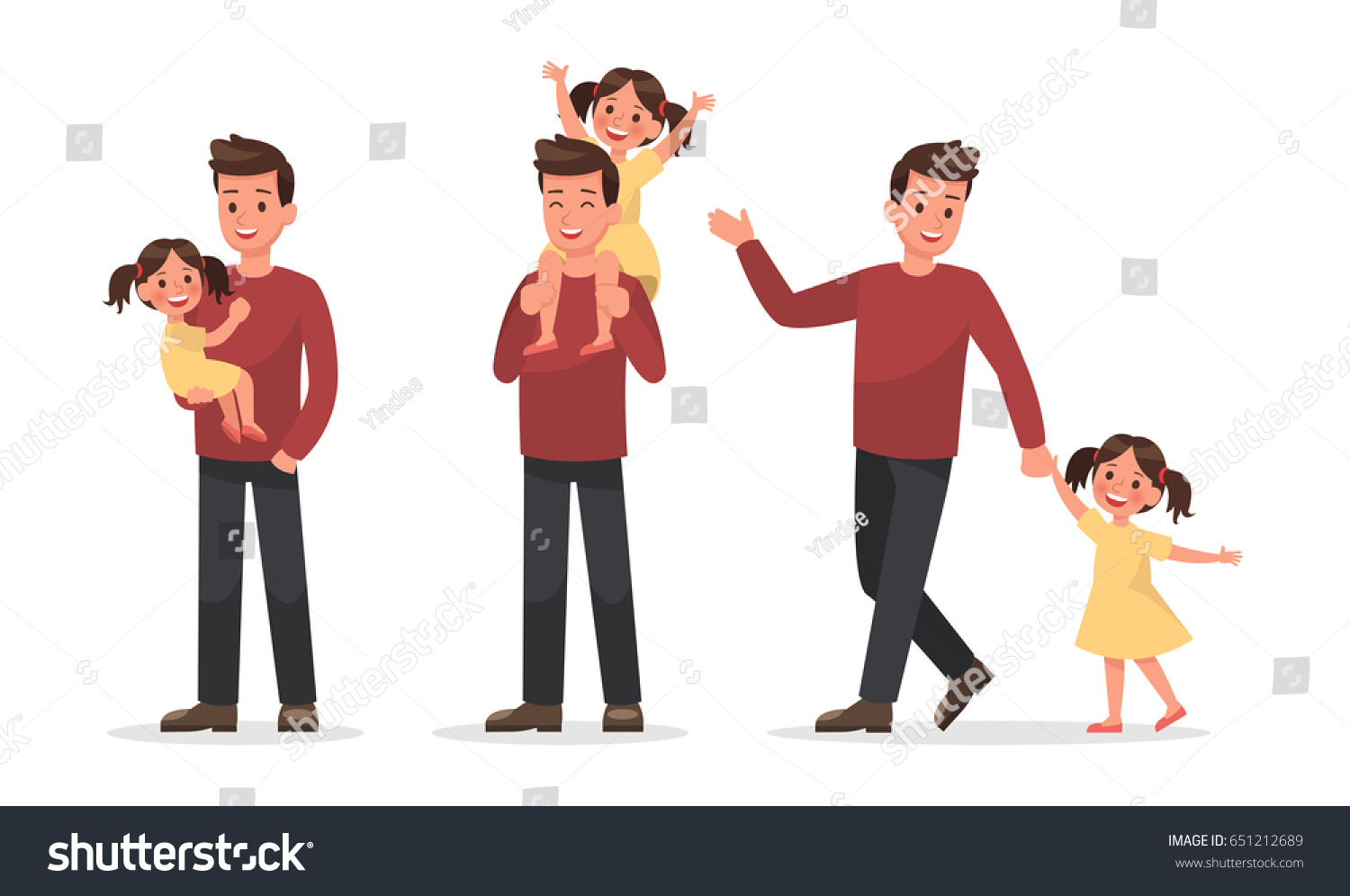 Family Character Vector Design Set Stock Vector (Royalty Free ...