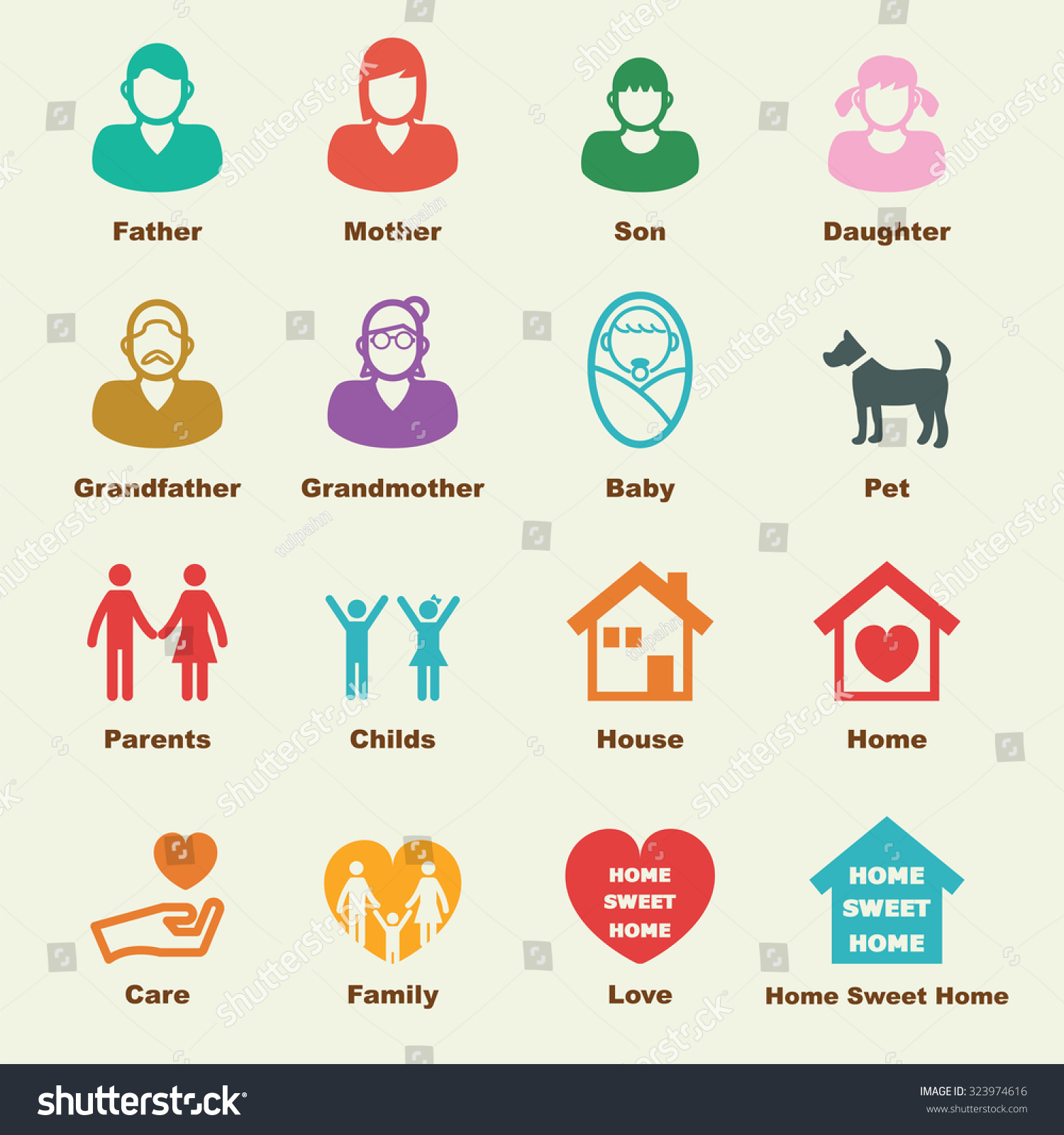 Family Elements Vector Infographic Icons Stock Vector (Royalty Free ...