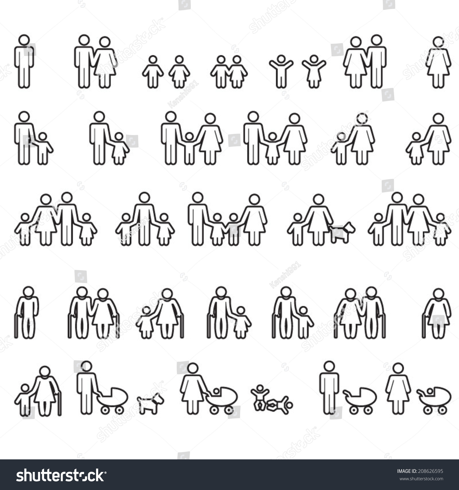 Family Icons Set Stock Vector (Royalty Free) 208626595 | Shutterstock Family Icons Set Stock Vector (Royalty Free) 208626595 | Shutterstock