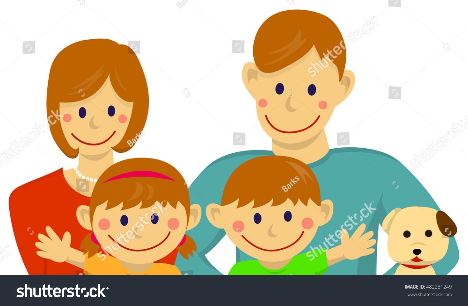 Family Illustration Vector Stock Vector (Royalty Free) 482281249