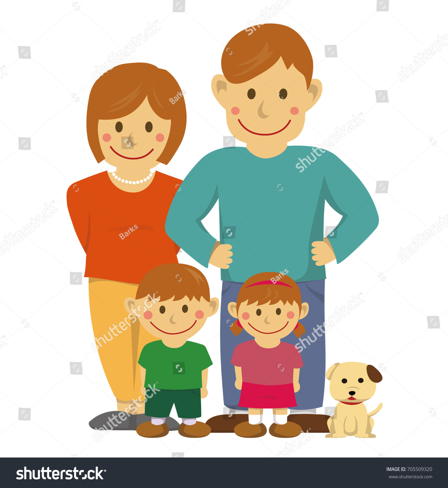 Family Illustration Vector No Background Version: vector de stock ...