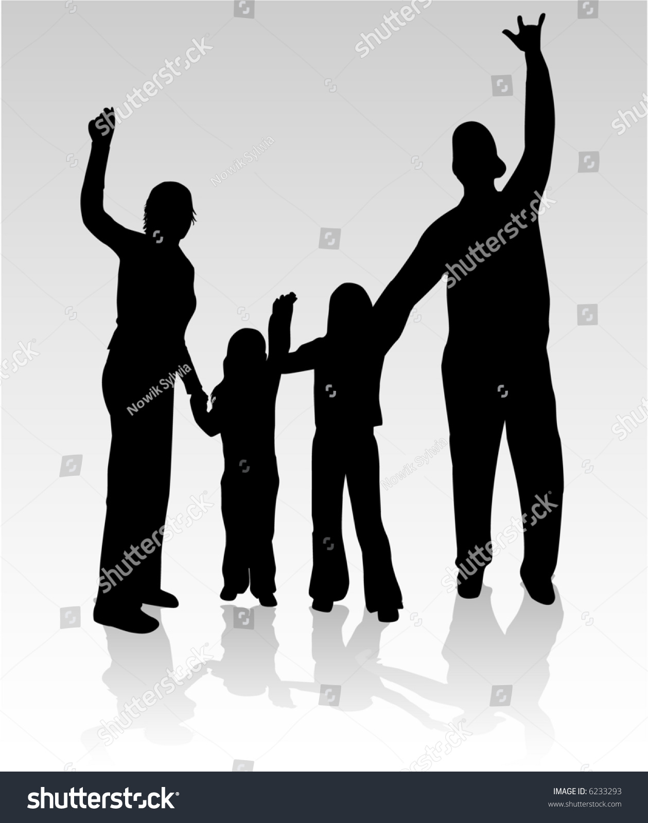 Family Shadow 2 Stock Vector 6233293 - Shutterstock