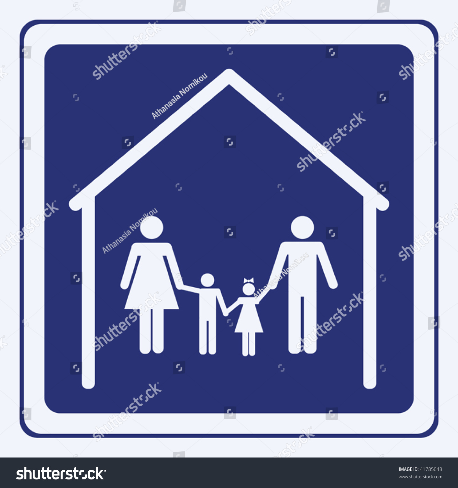 Family Sign Vector Stock Vector (Royalty Free) 41785048 | Shutterstock