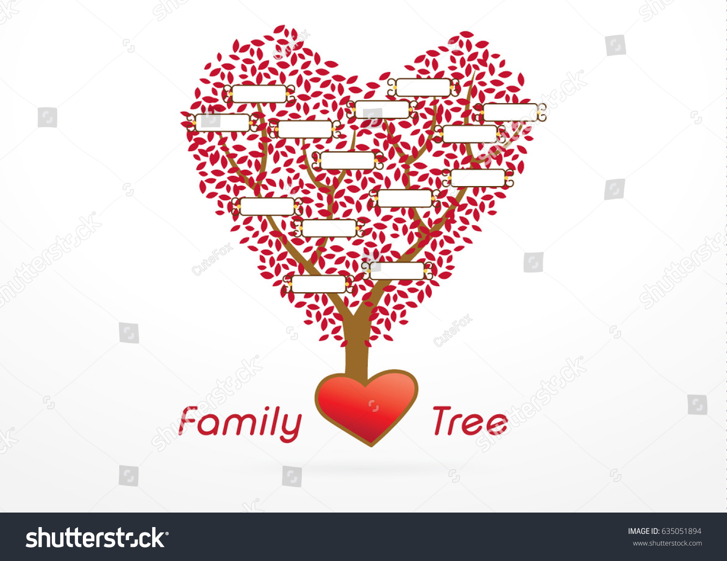 Family Tree Stock Vector (Royalty Free) 635051894 | Shutterstock