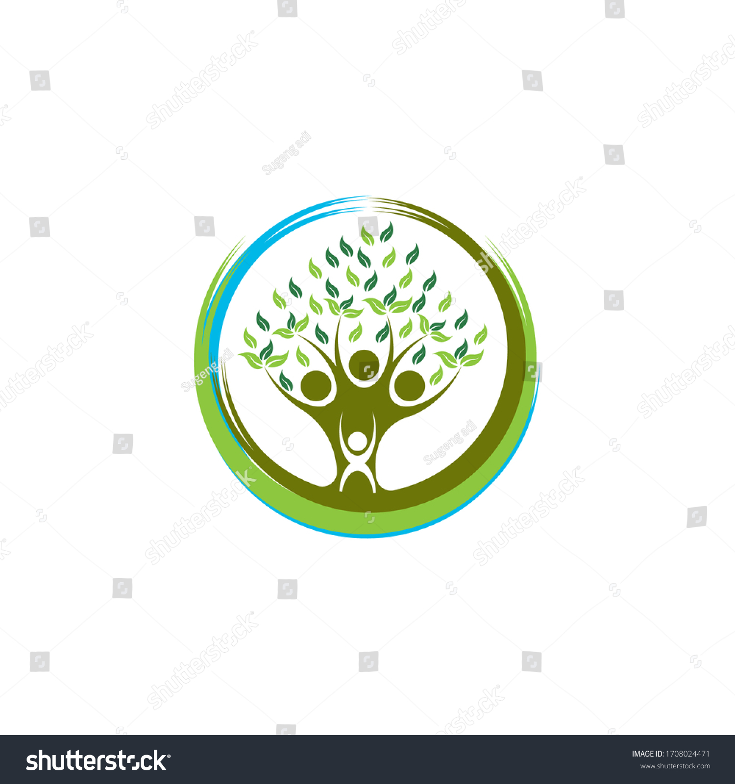 Family Tree Logo Template Vector Illustration Stock Vector (Royalty ...