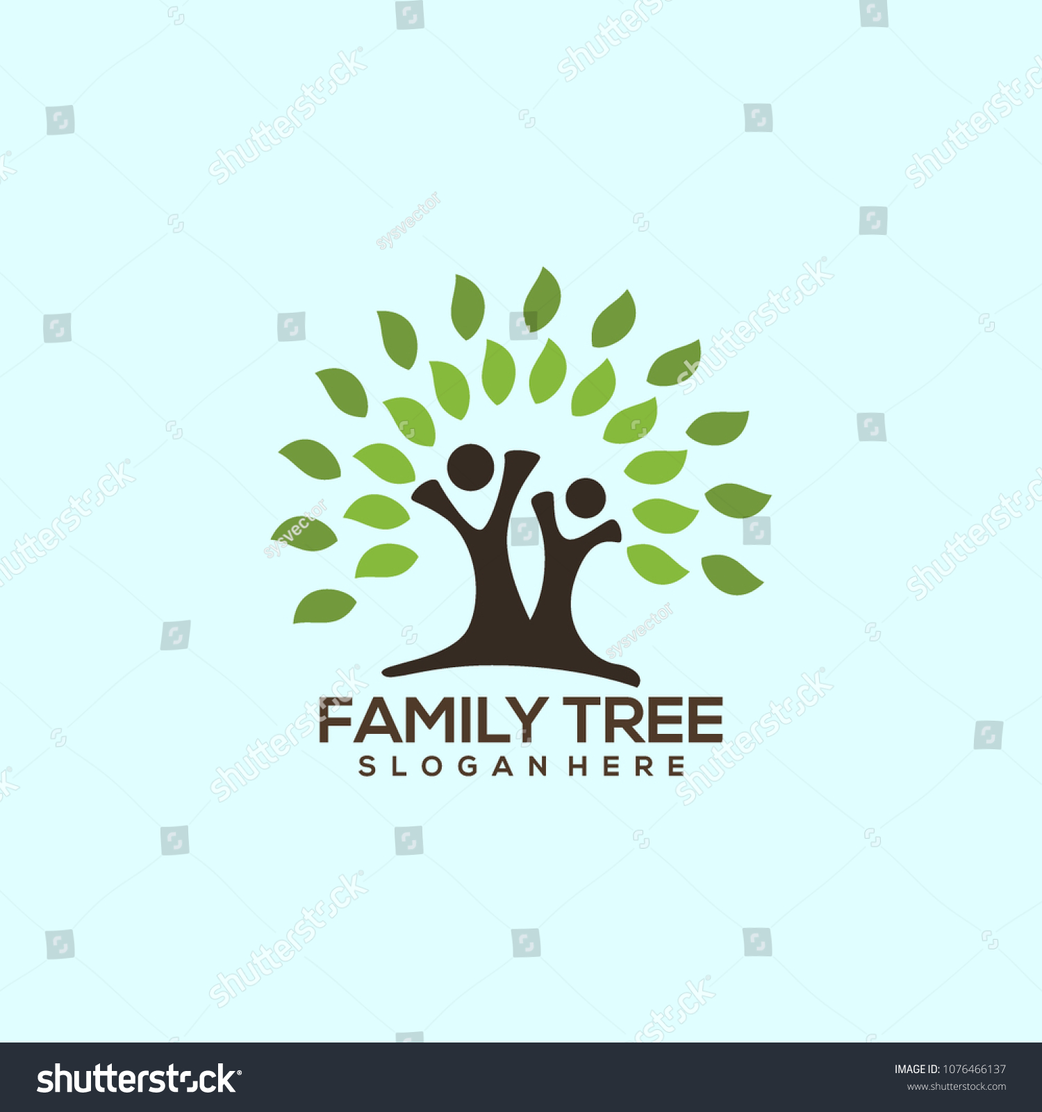 Family Tree Logo Vector Stock Vector (Royalty Free) 1076466137