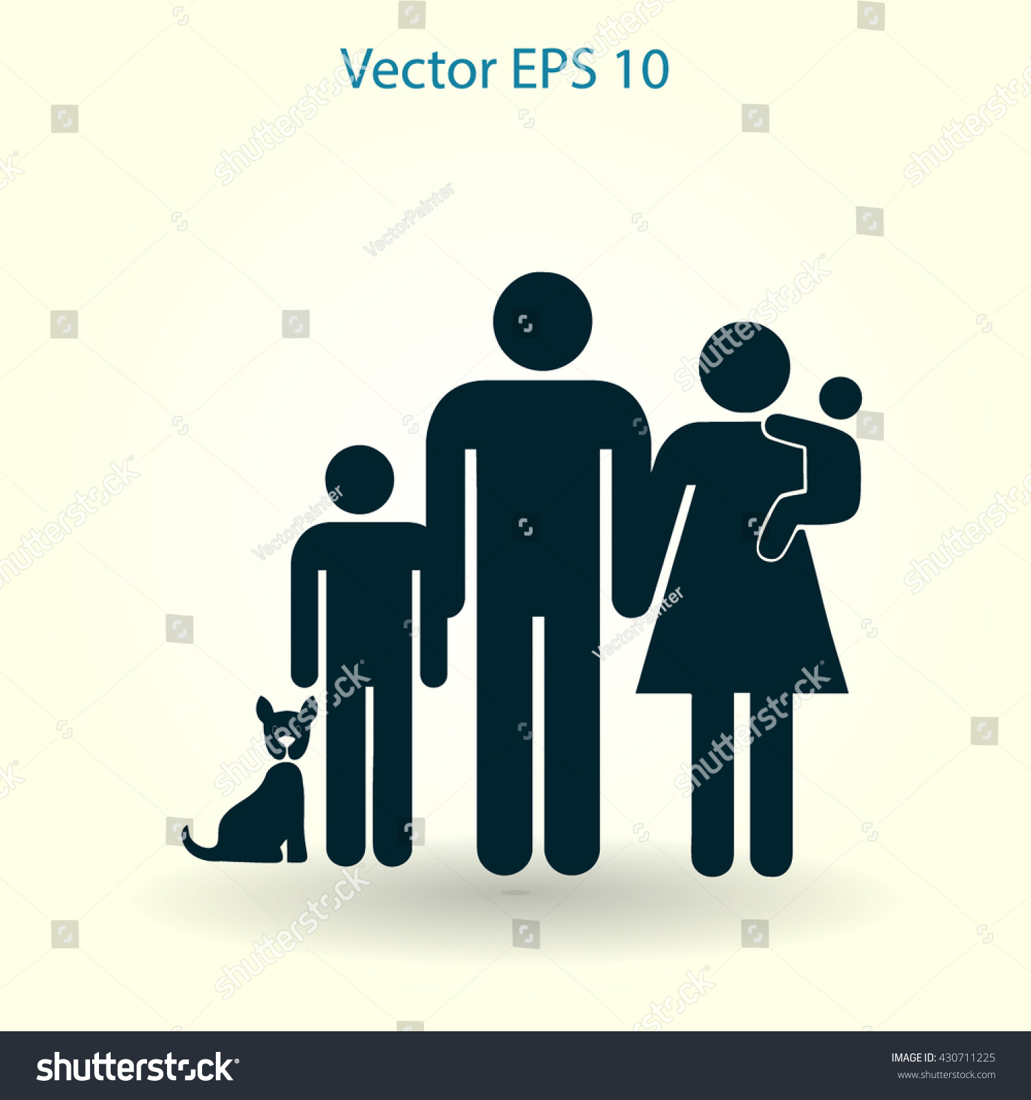 Family Vector Icon Stock Vector (Royalty Free) 430711225 | Shutterstock