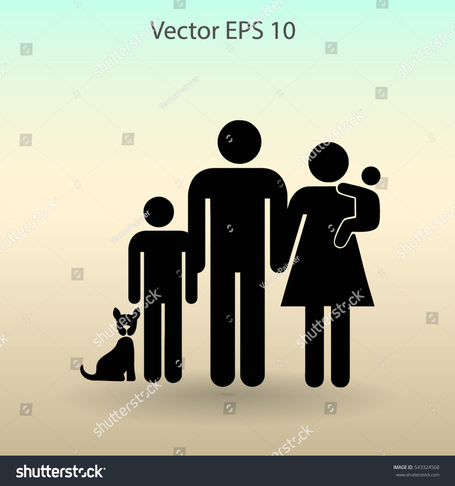 Family Vector Icon Stock Vector (Royalty Free) 543324568 | Shutterstock