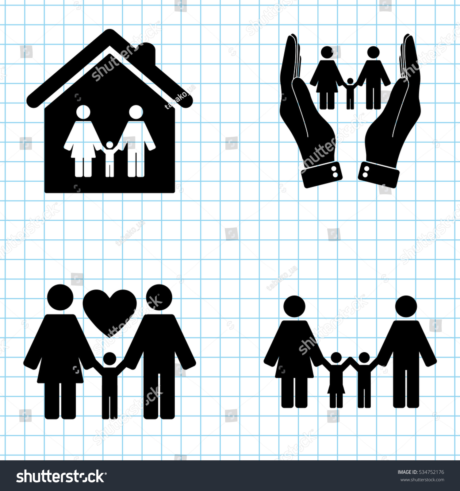 Family Vector Icon Set Stock Vector (Royalty Free) 534752176
