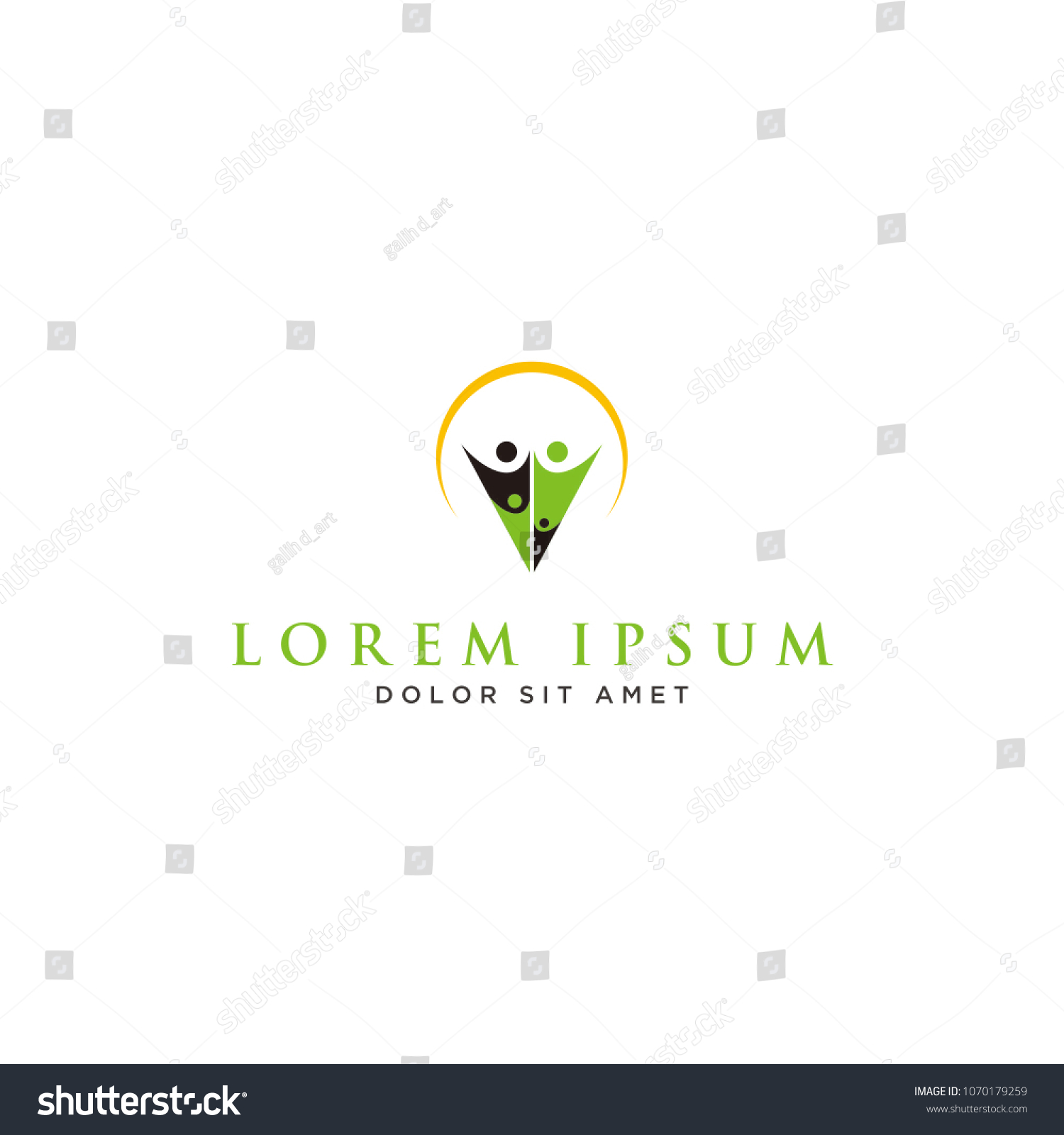 Familysimple Logo Icon Vector Eps10 Stock Vector (Royalty Free) 1070179259