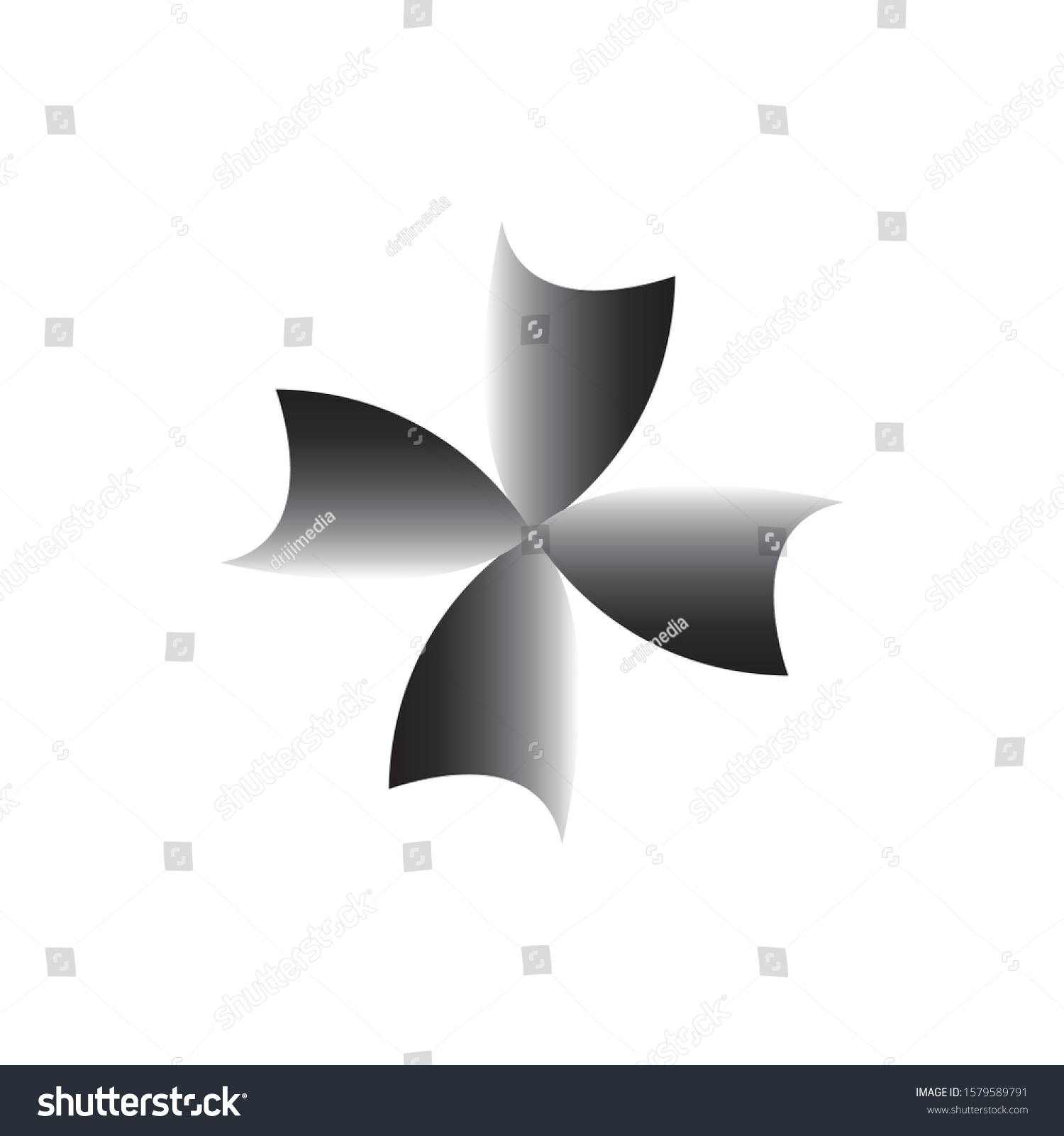Fan Blade 3d Logo Design Vector Stock Vector (Royalty Free) 1579589791 ...