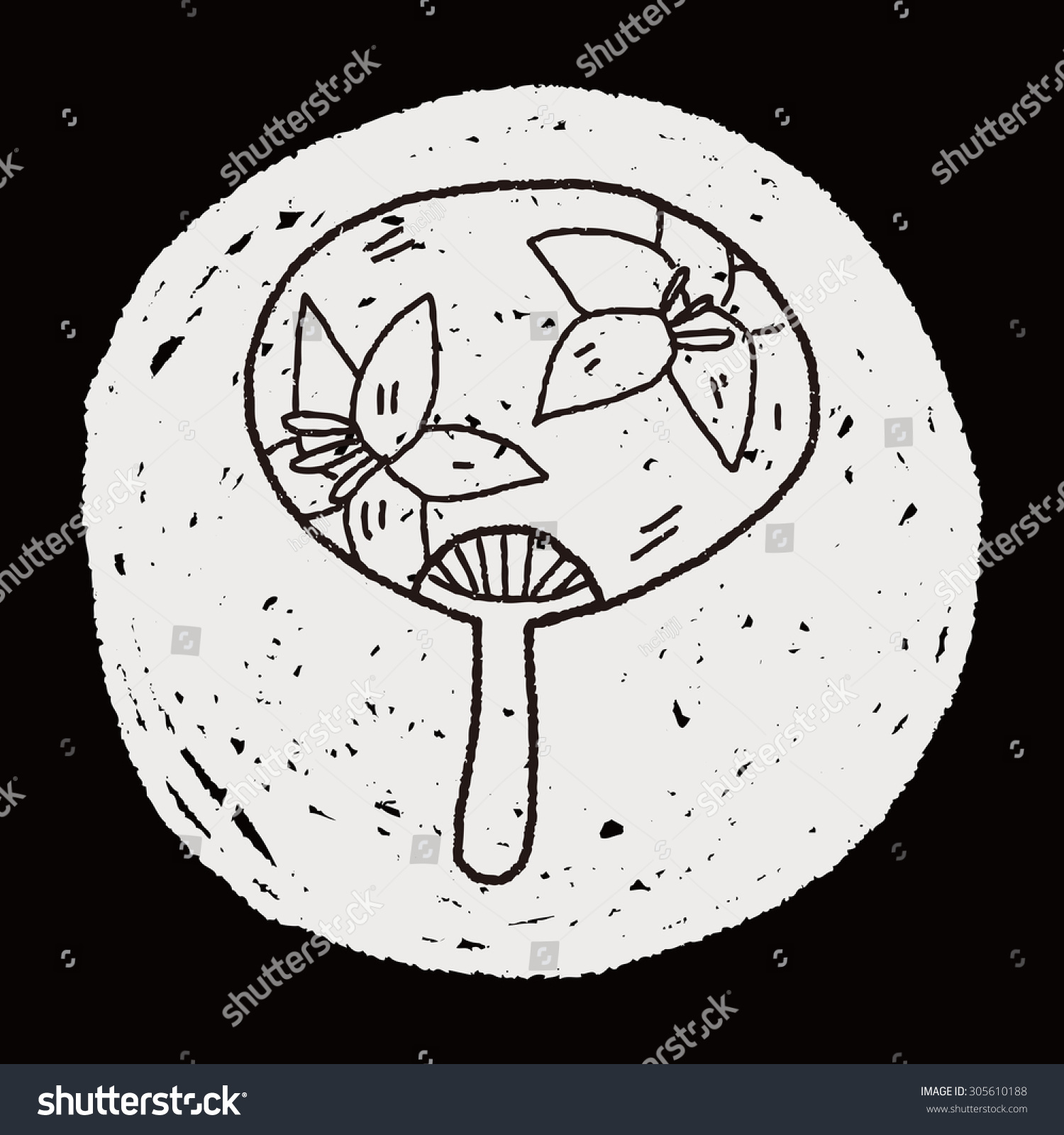 Fan Doodle Stock Vector (Royalty Free) 305610188 | Shutterstock