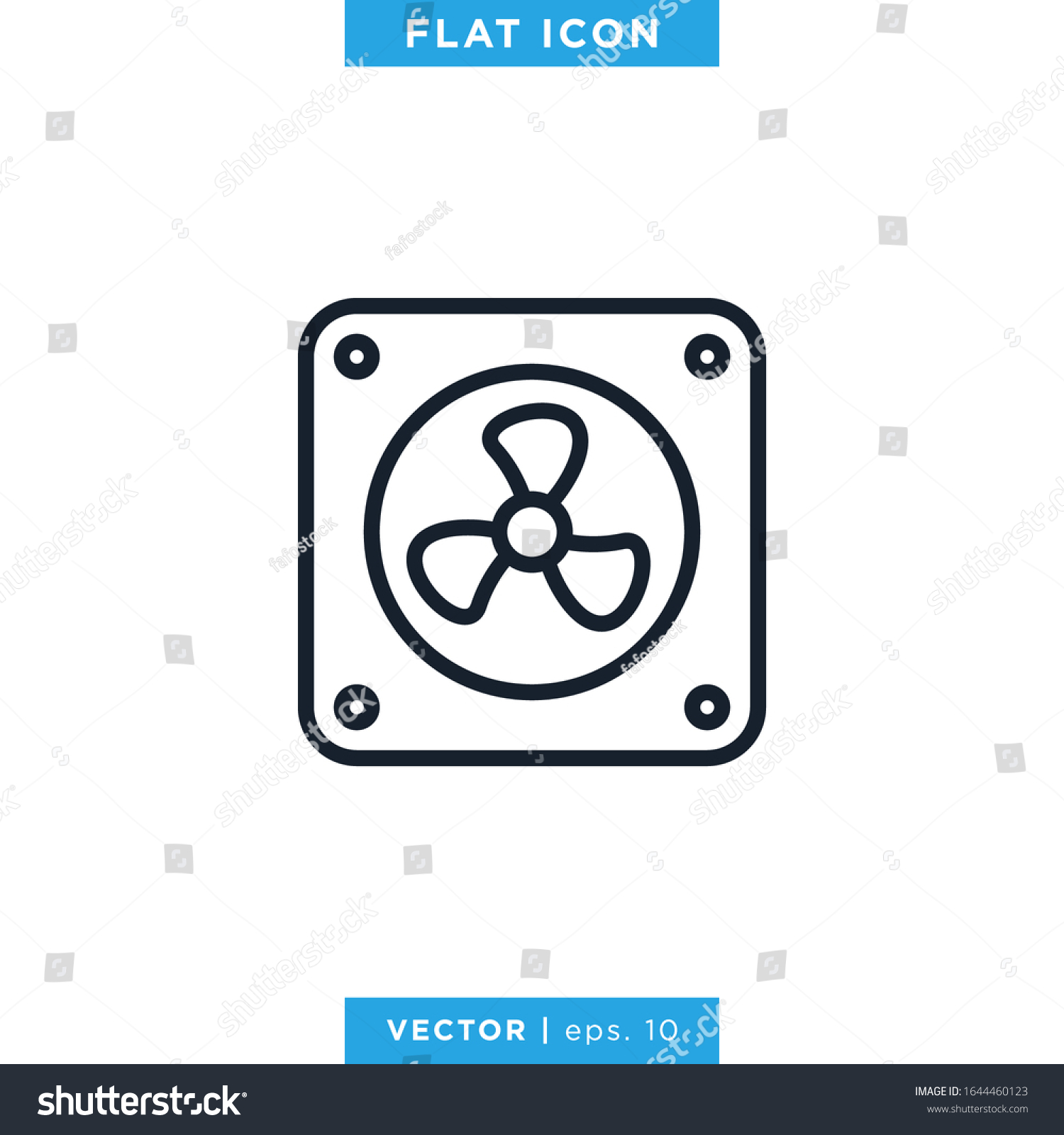 Fan Icon Vector Logo Design Template Stock Vector (Royalty Free ...