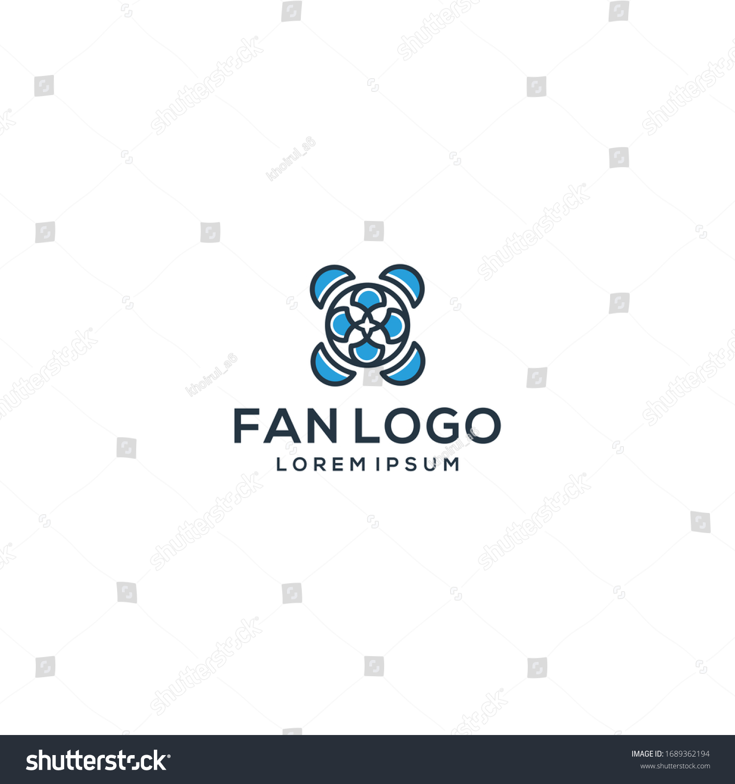 Fan Logo Design Concept Template Stock Vector (Royalty Free) 1689362194 ...