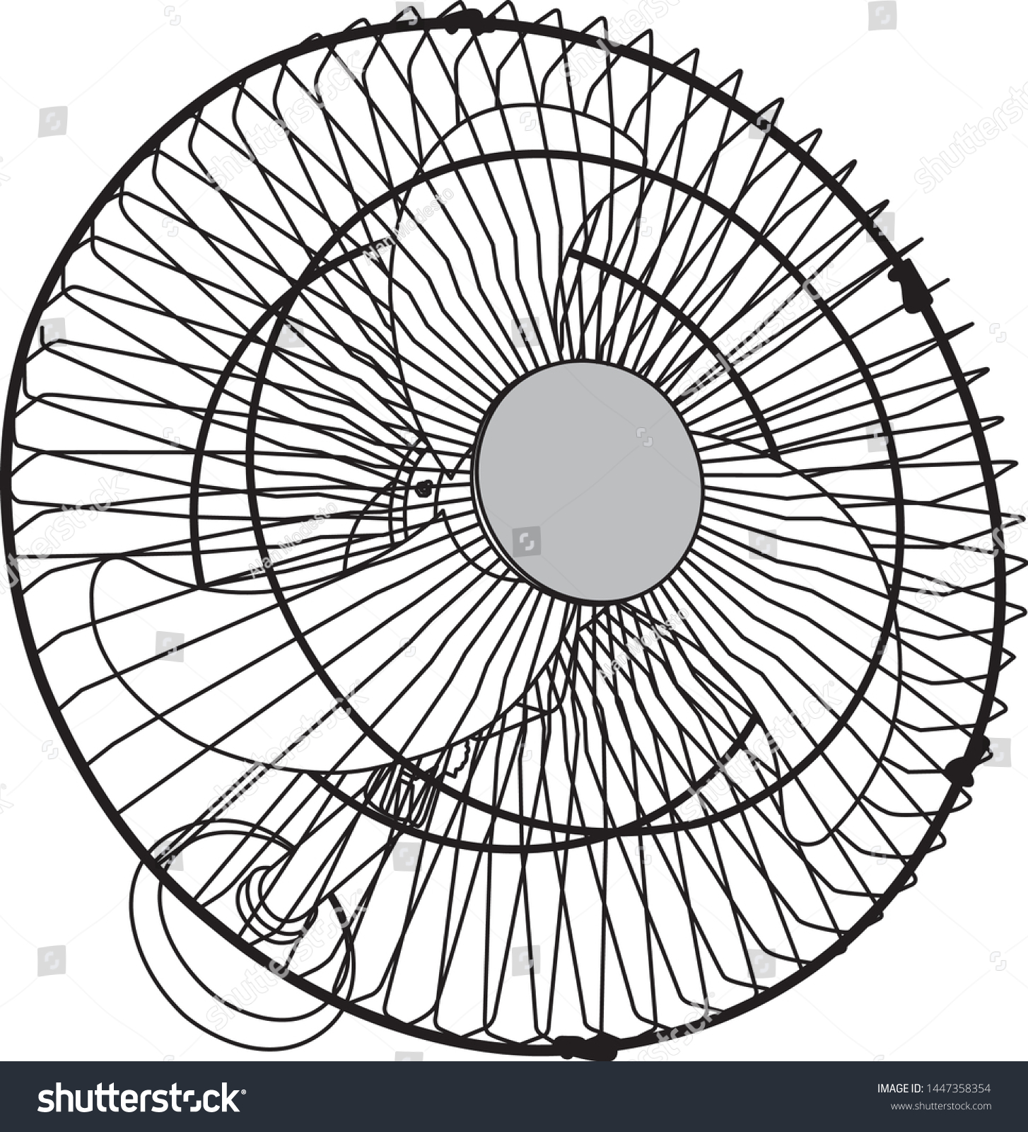 Fan Wall Vector Illustration Lines 库存矢量图（免版税）1447358354 | Shutterstock