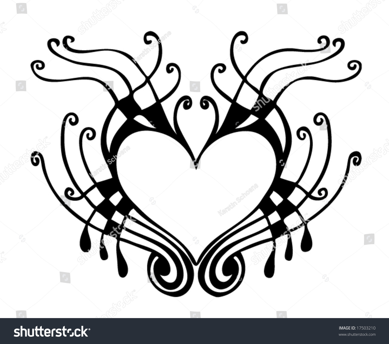 Fancy Heart Stock Vector Illustration 17503210 : Shutterstock