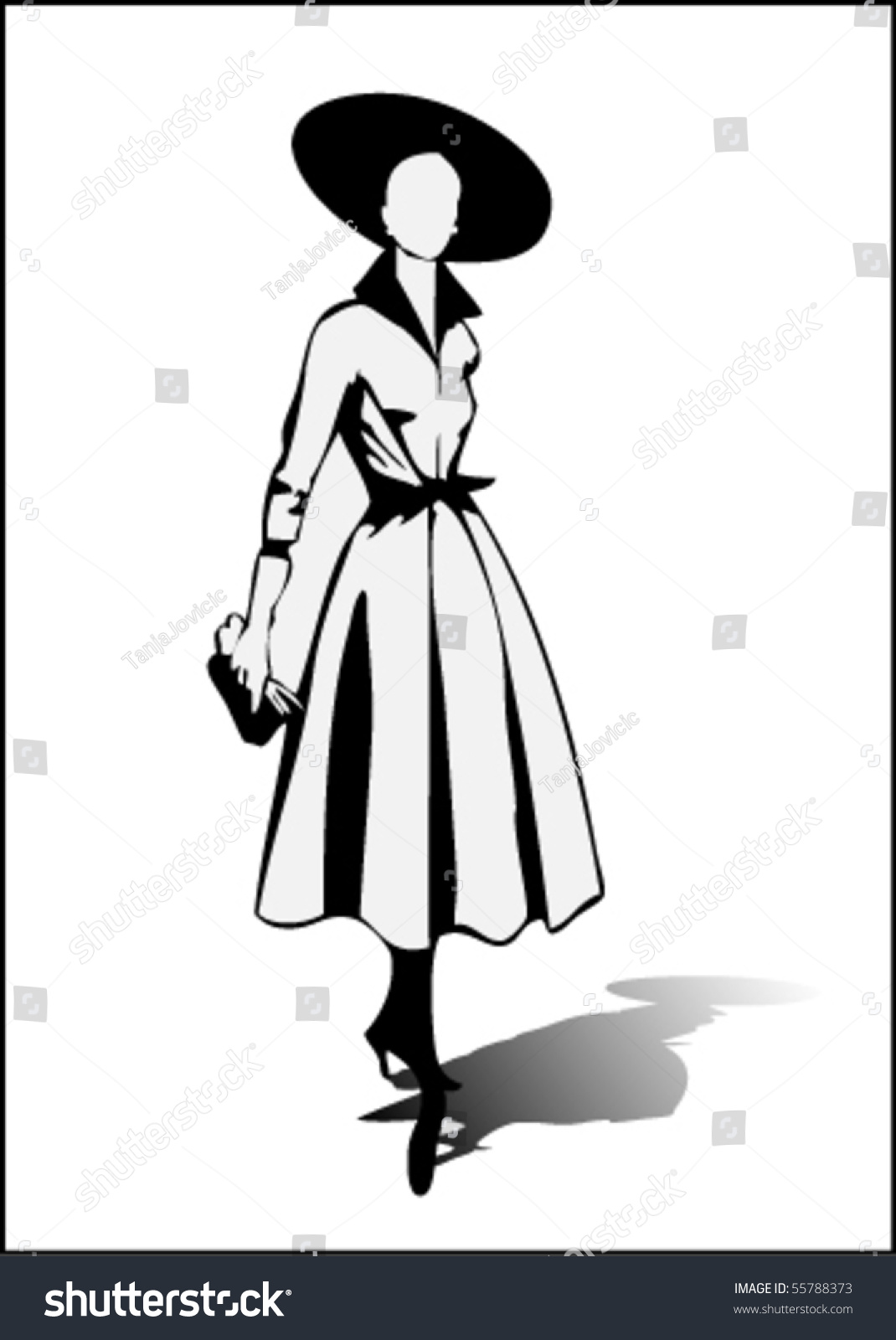 Fancy Silhouette Stock Vector (Royalty Free) 55788373