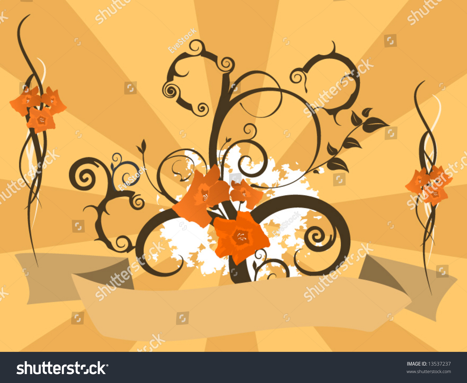 Fancy Vector Banner Design Stock Vector (Royalty Free) 13537237 ...