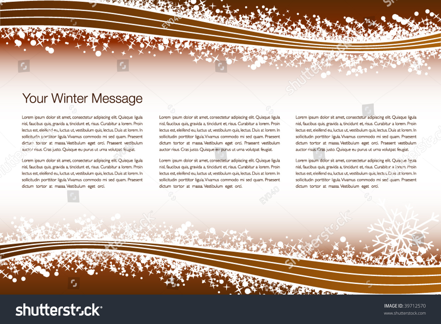 Fancy Winter Magazine Layout Stock Vector (Royalty Free) 39712570 ...