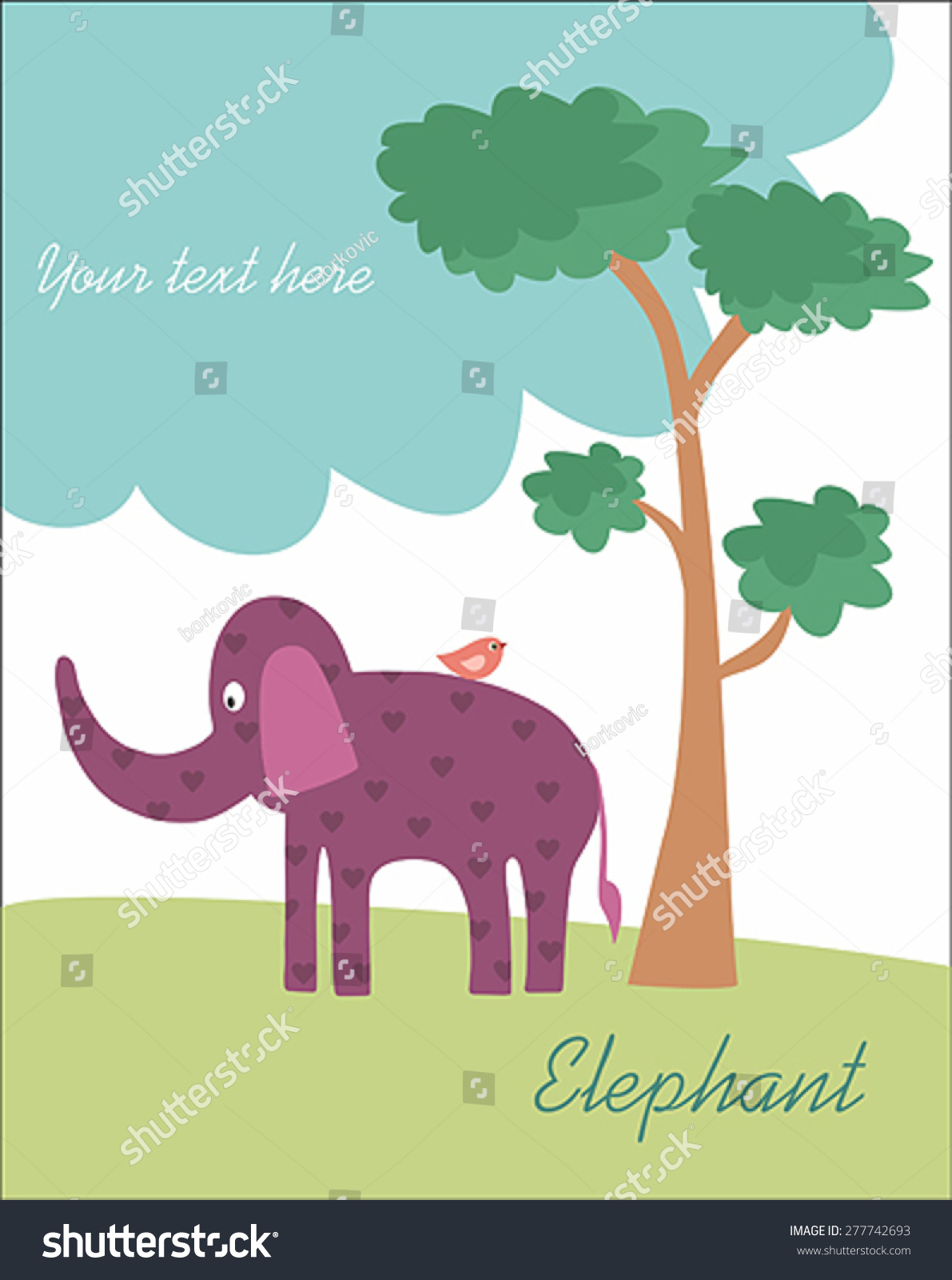 Fanny Elephant Stock Vector (Royalty Free) 277742693 | Shutterstock