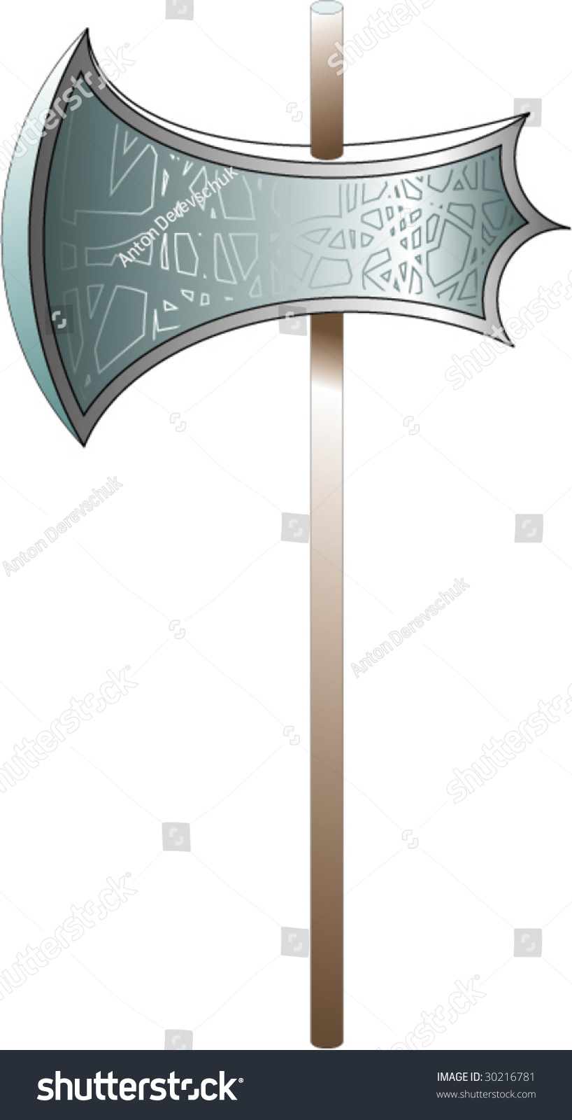 Fantasy Anime Axe Stock Vector (Royalty Free) 30216781