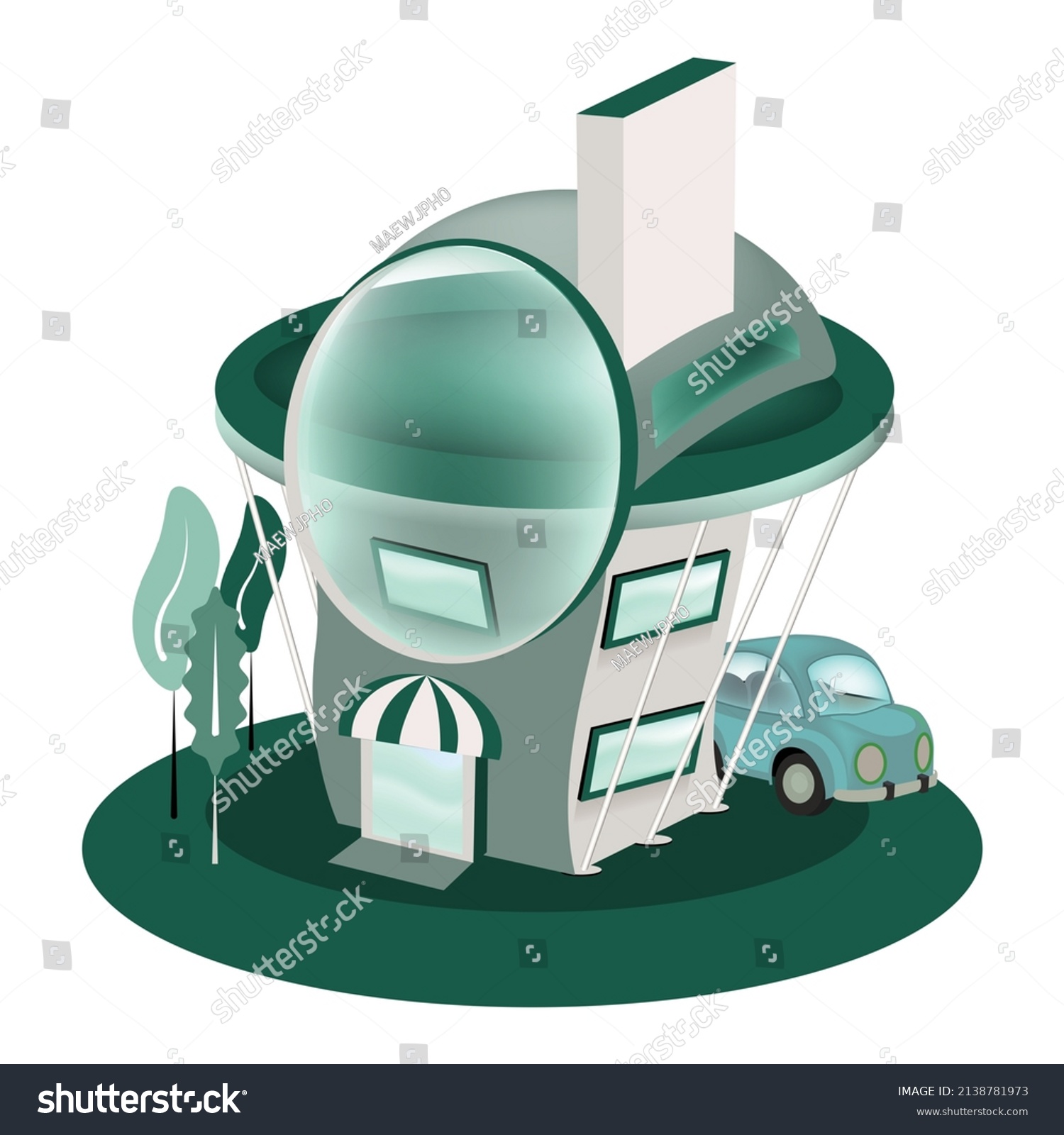 Fantasy Building Carvector Design Stock Vector (Royalty Free ...