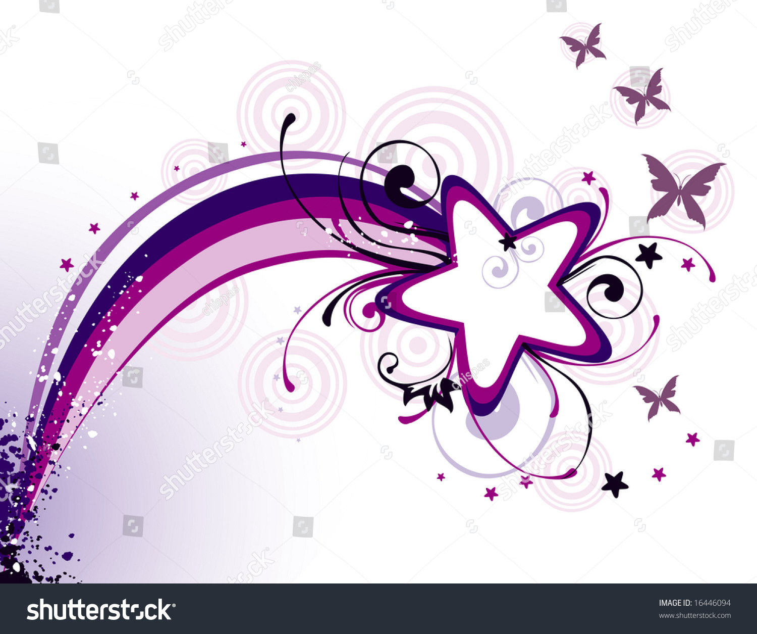 Fantasy Floral Vector Stock Vector (Royalty Free) 16446094 | Shutterstock