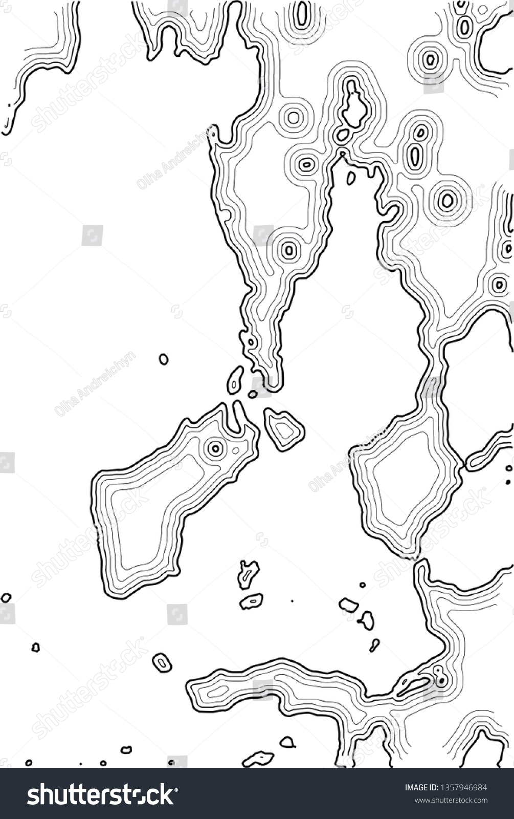 Fantasy Map Drawings: เวกเตอร์สต็อก (ปลอดค่าลิขสิทธิ์) 1357946984