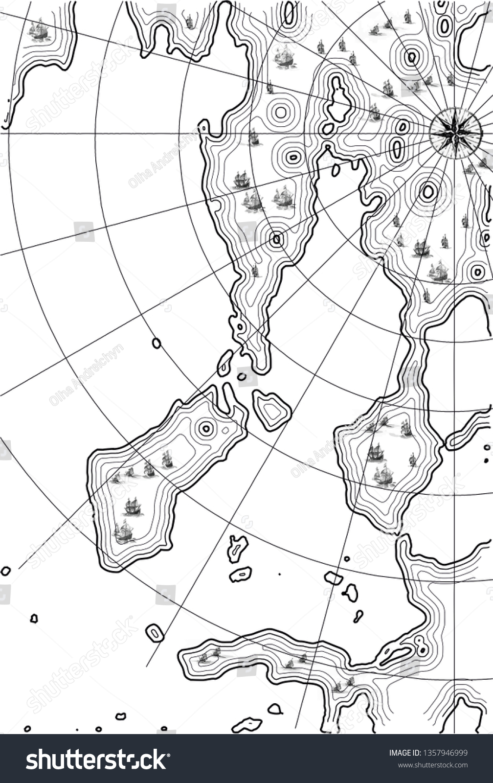 Fantasy Map Drawings: เวกเตอร์สต็อก (ปลอดค่าลิขสิทธิ์) 1357946999 ...