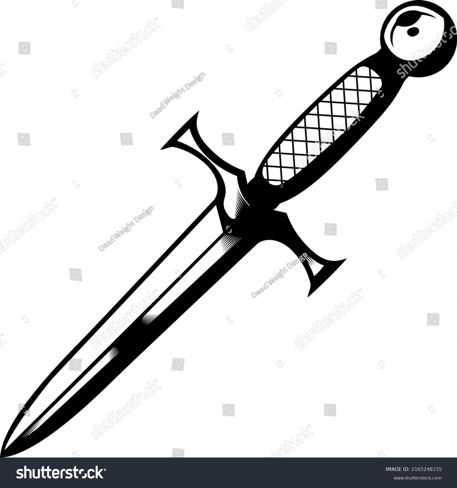 Fantasy Short Dagger Vector Illustration Stock Vector (Royalty Free ...
