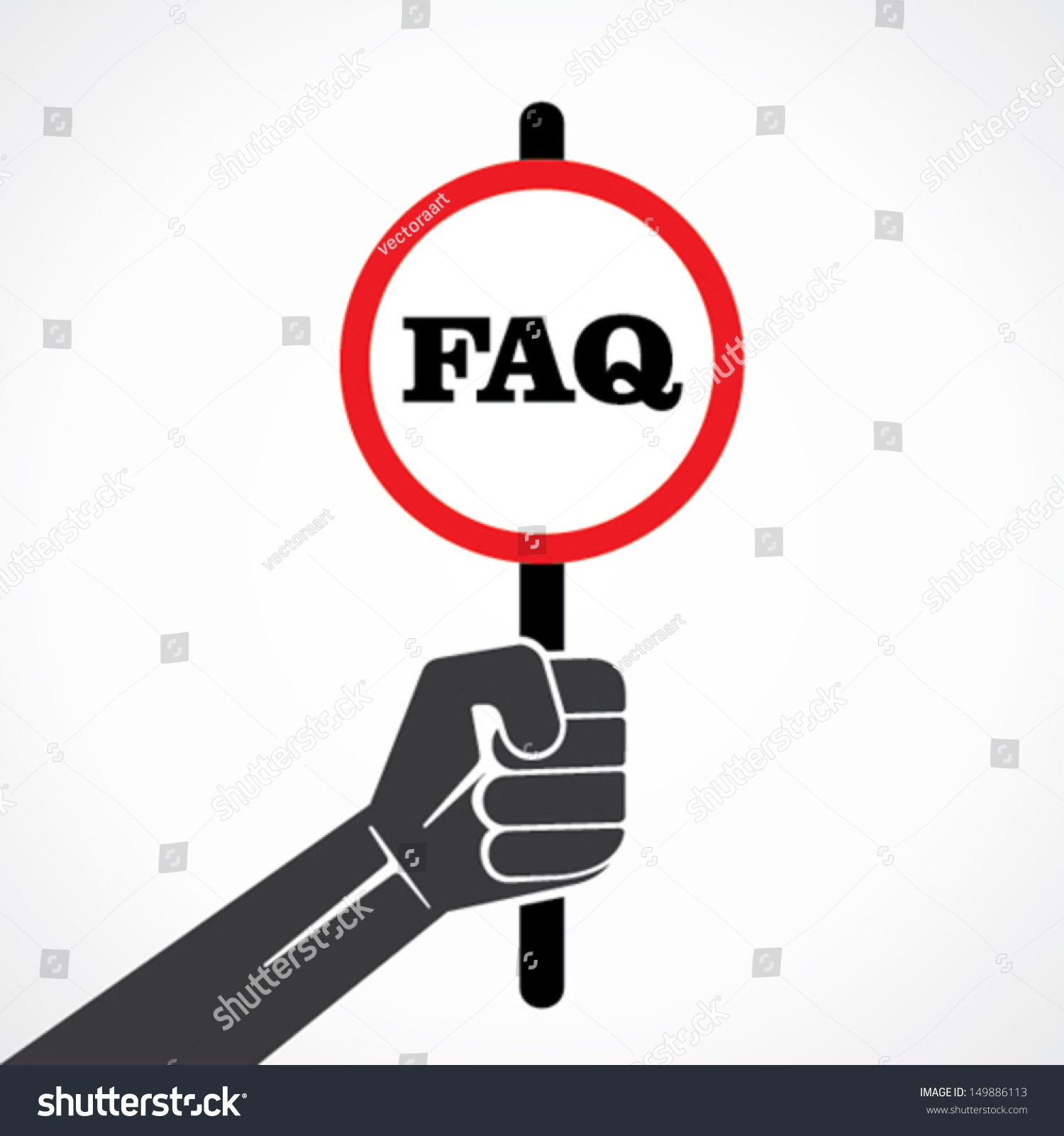Faq Banner Hand Vector Stock Vector (Royalty Free) 149886113 | Shutterstock