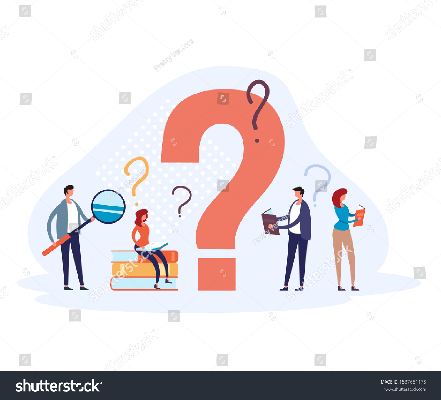 Faq Question Mark Concept Vector Flat: เวกเตอร์สต็อก (ปลอดค่าลิขสิทธิ์ ...