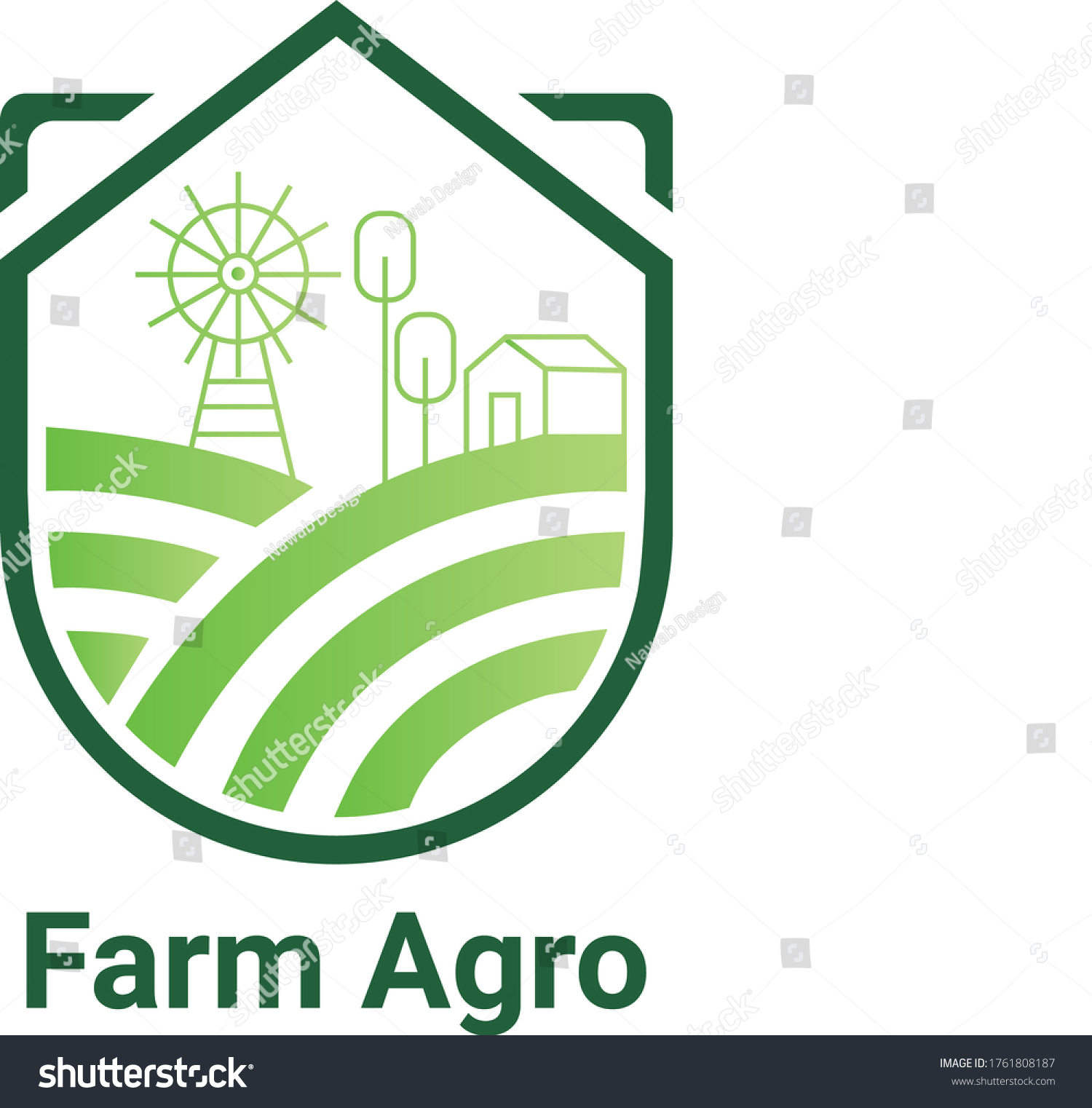 Farm Agro Logo Farmer Logo Tree Stock Vector (Royalty Free) 1761808187 ...