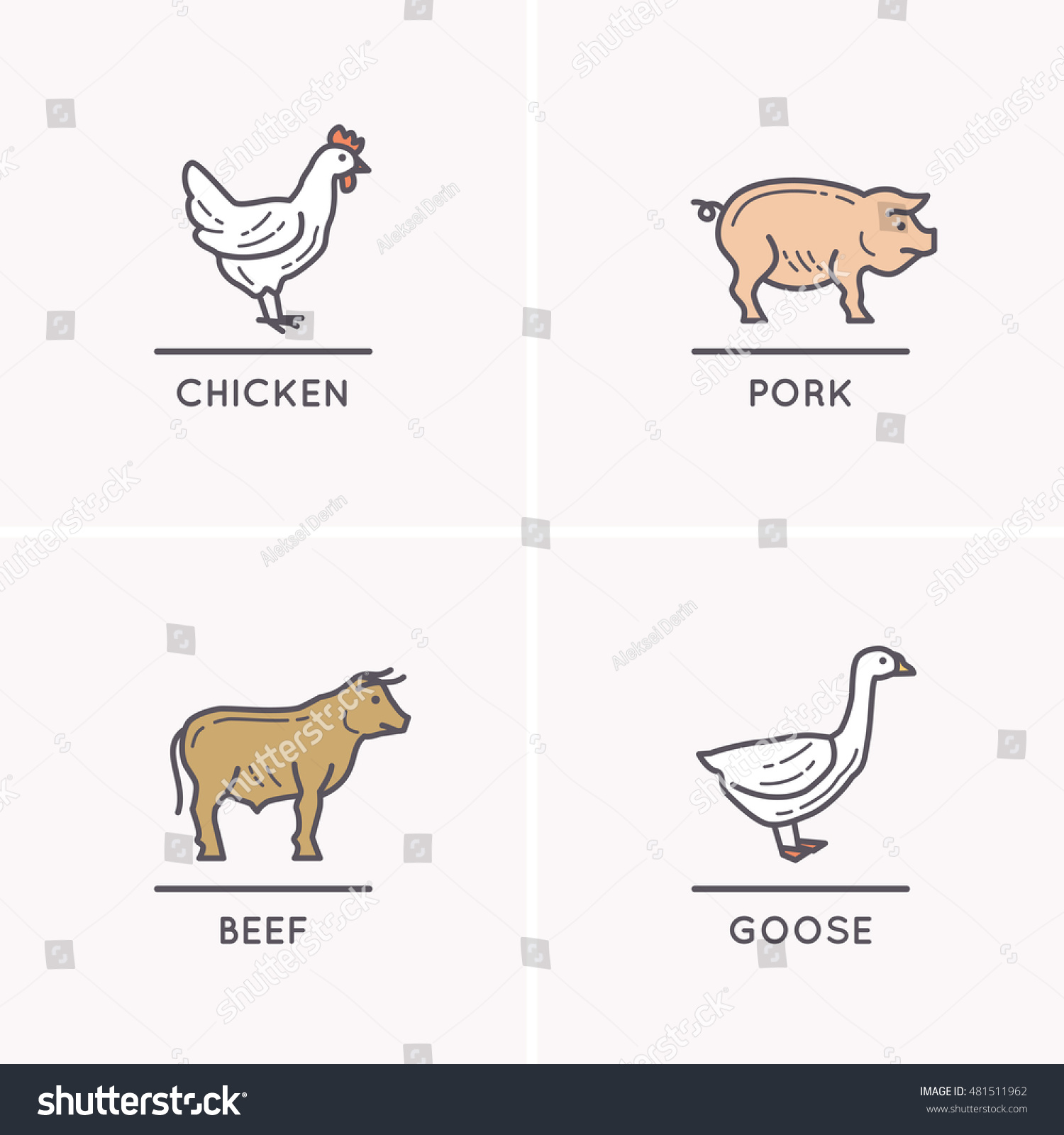 Farm Animals Collection Vector Silhouette Icons Stok Vektör (Telifsiz ... Farm Animals Collection Vector Silhouette Icons Stok Vektör (Telifsiz ...