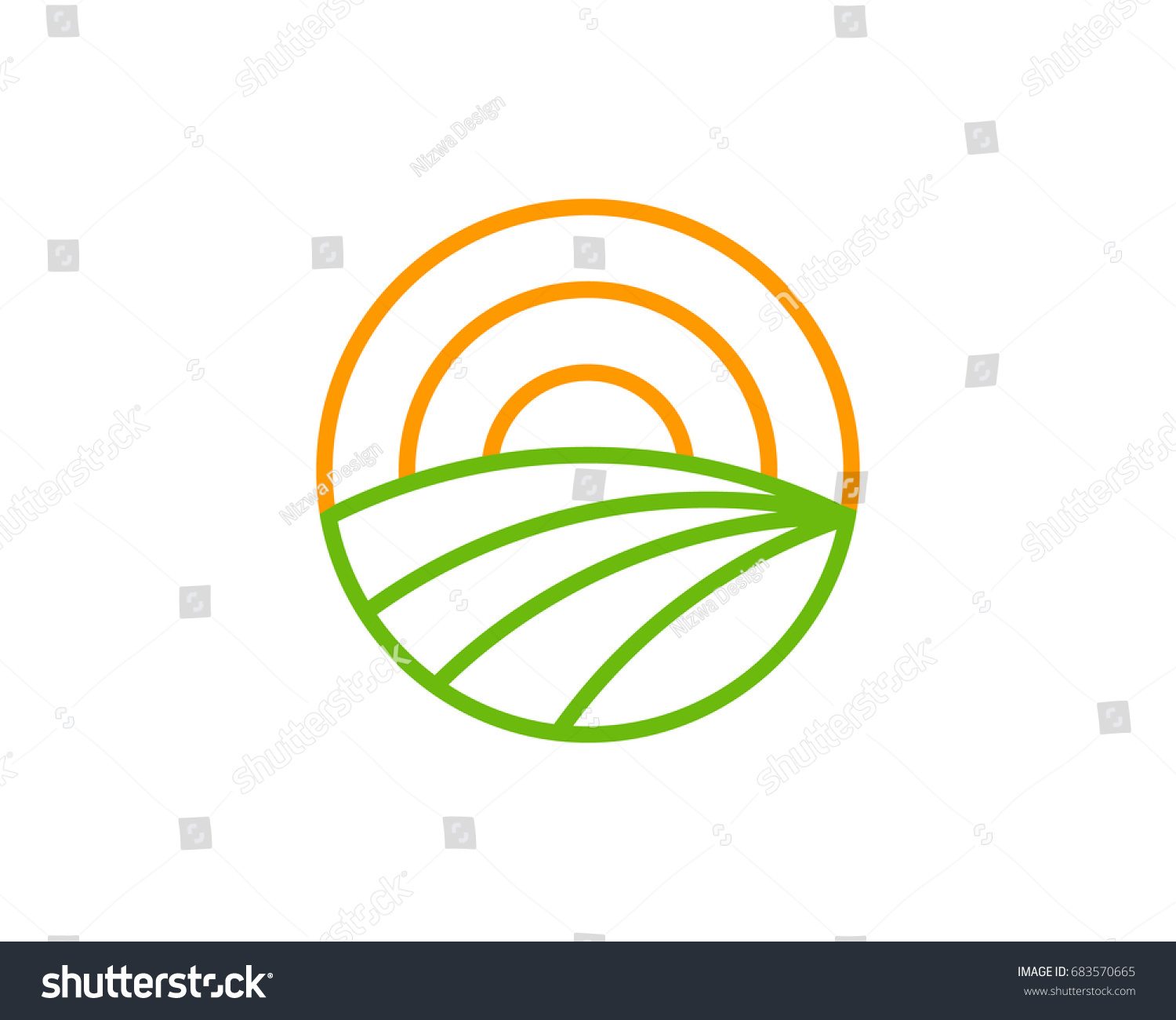 Farm Icon Logo Design Element: vector de stock (libre de regalías ...