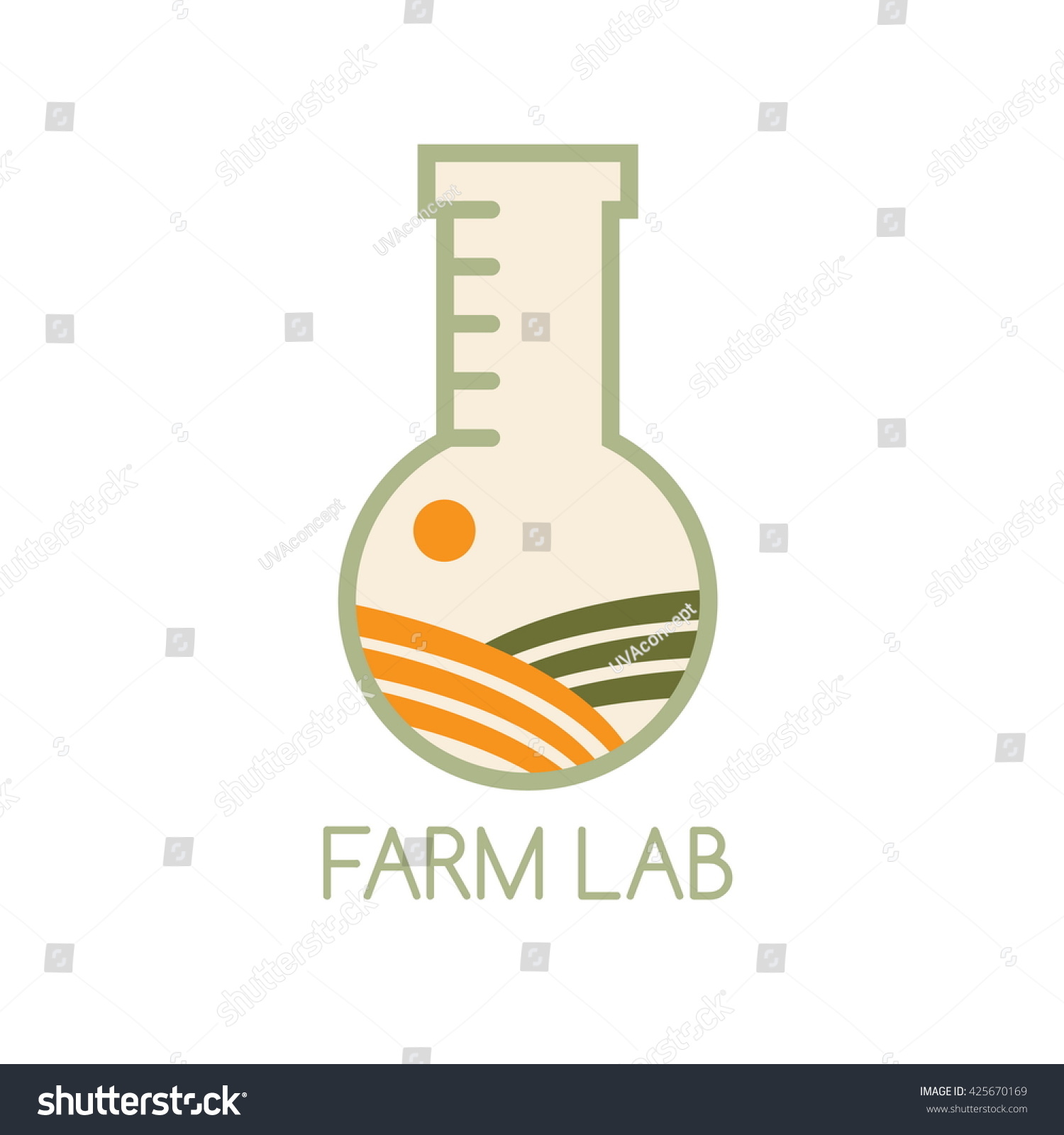 Farm Lab Vector Design Template Field Stock Vector (Royalty Free ...