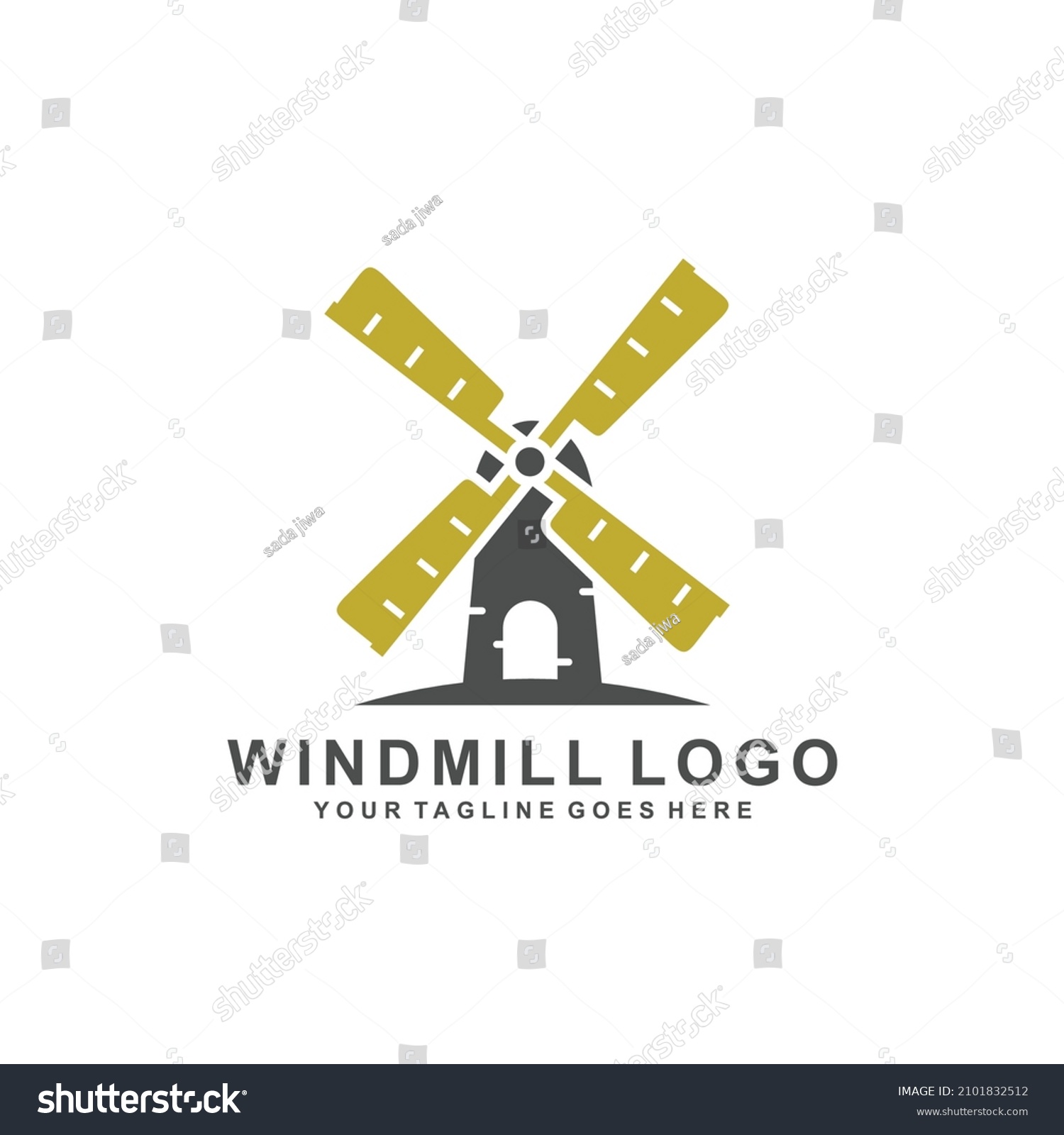 Farm Logo Windmill Logo Vector Illustration Stock Vector (Royalty Free ...