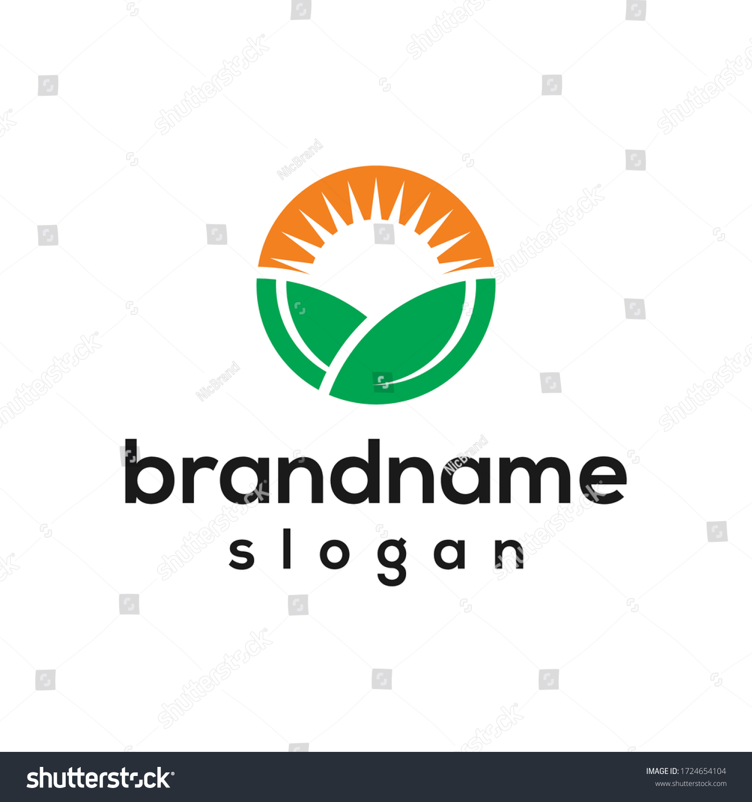 Vektor Stok Farm Sun Logo Design Vector (Tanpa Royalti) 1724654104 ...