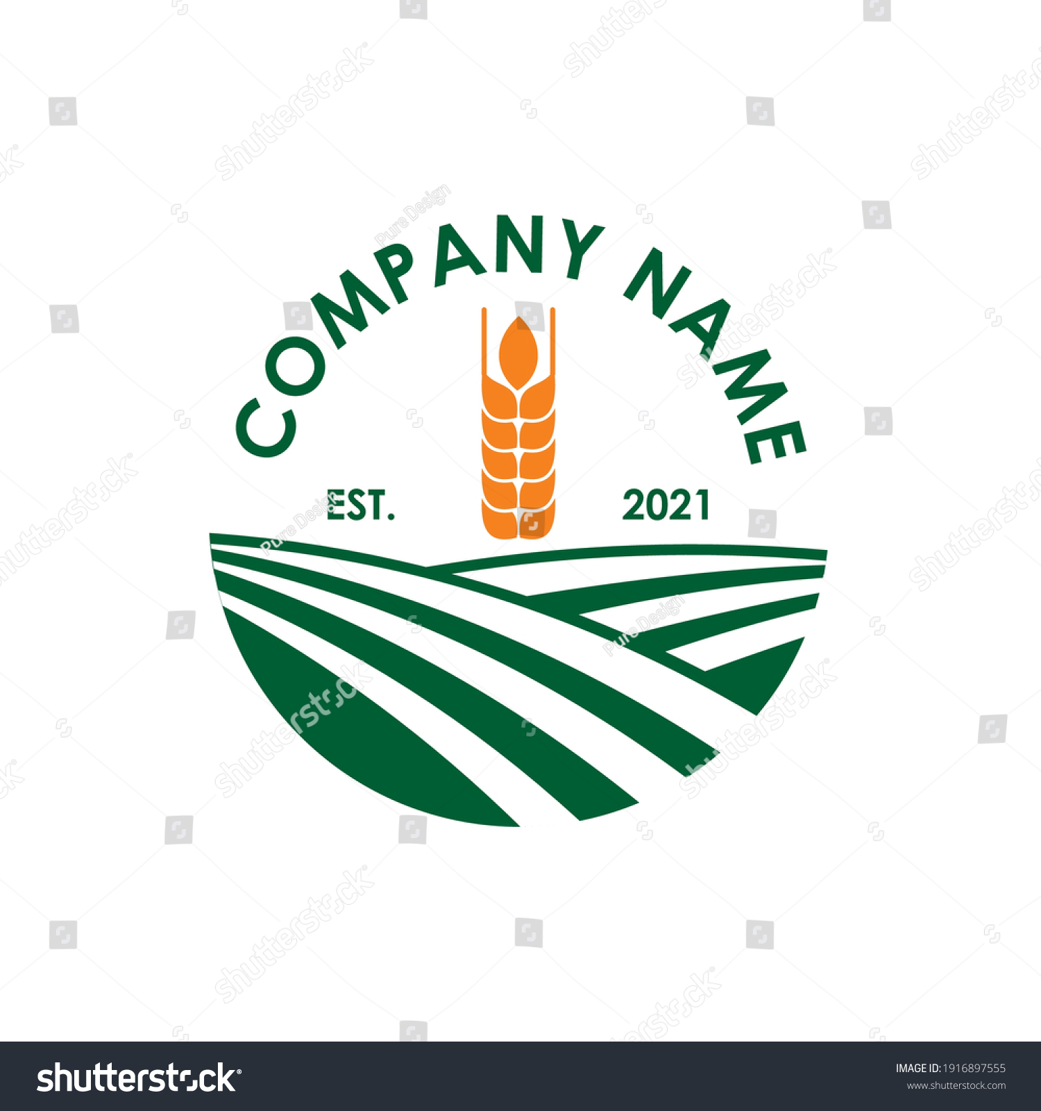 Farm Vector Agriculture Logo Vector Stock Vector (Royalty Free) 1916897555