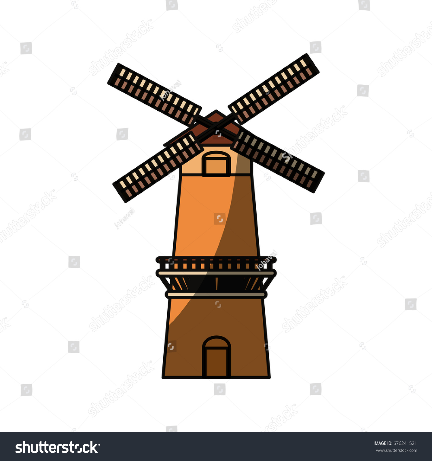 Farm Windmill Symbol Stock Vector (Royalty Free) 676241521 | Shutterstock