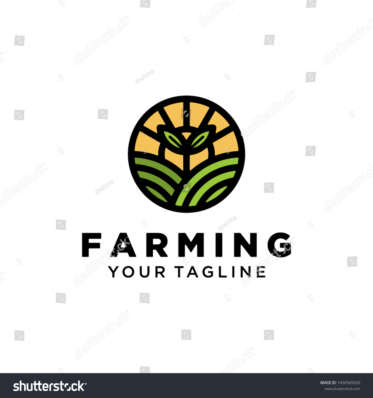 Farming Logo Vector Design Ideas: vector de stock (libre de regalías ...