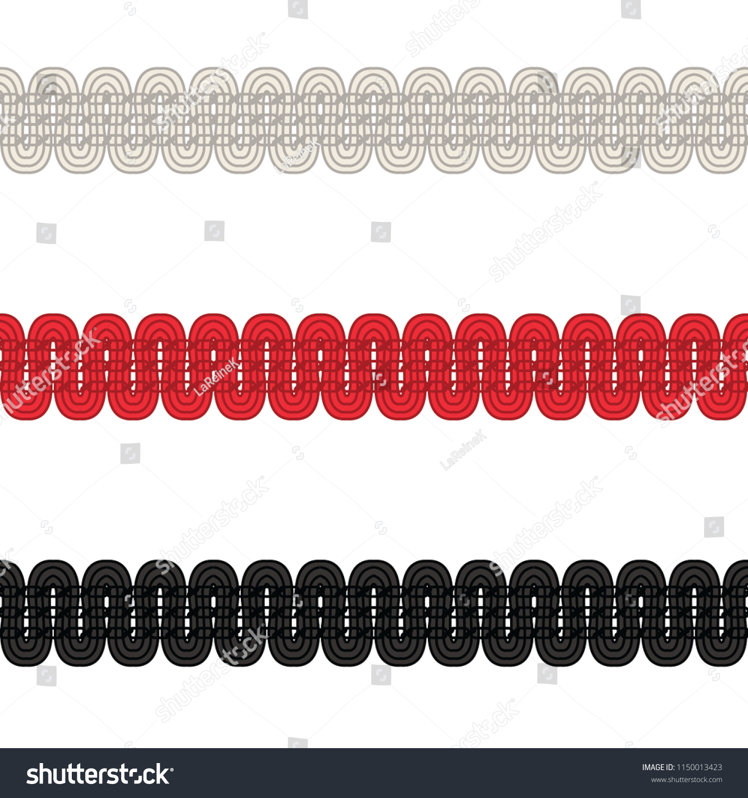 Fashion Elements Basic Upholstery Trim Vector Stock Vector (Royalty ...