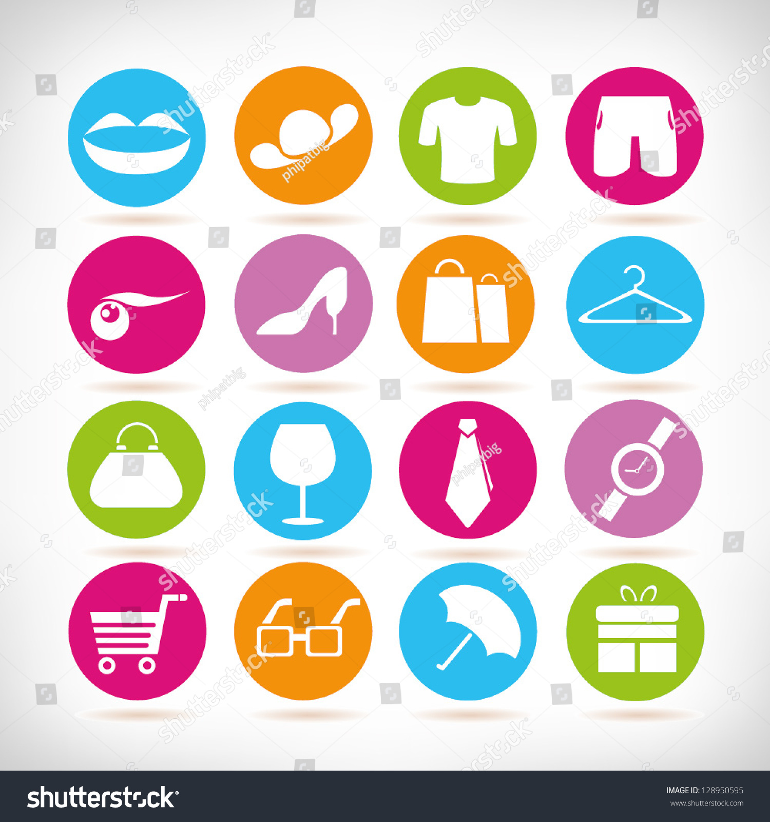 Fashion Icon Set Web Application Set Stock Vector (Royalty Free ...