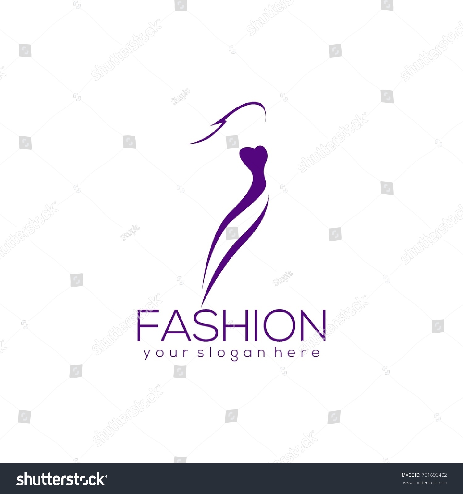Vektor Stok Fashion Logo Template Vector (Tanpa Royalti) 751696402 ...