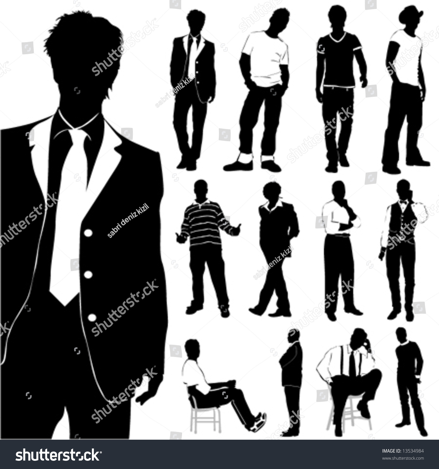 Fashion Men Vector Stock Vector (Royalty Free) 13534984