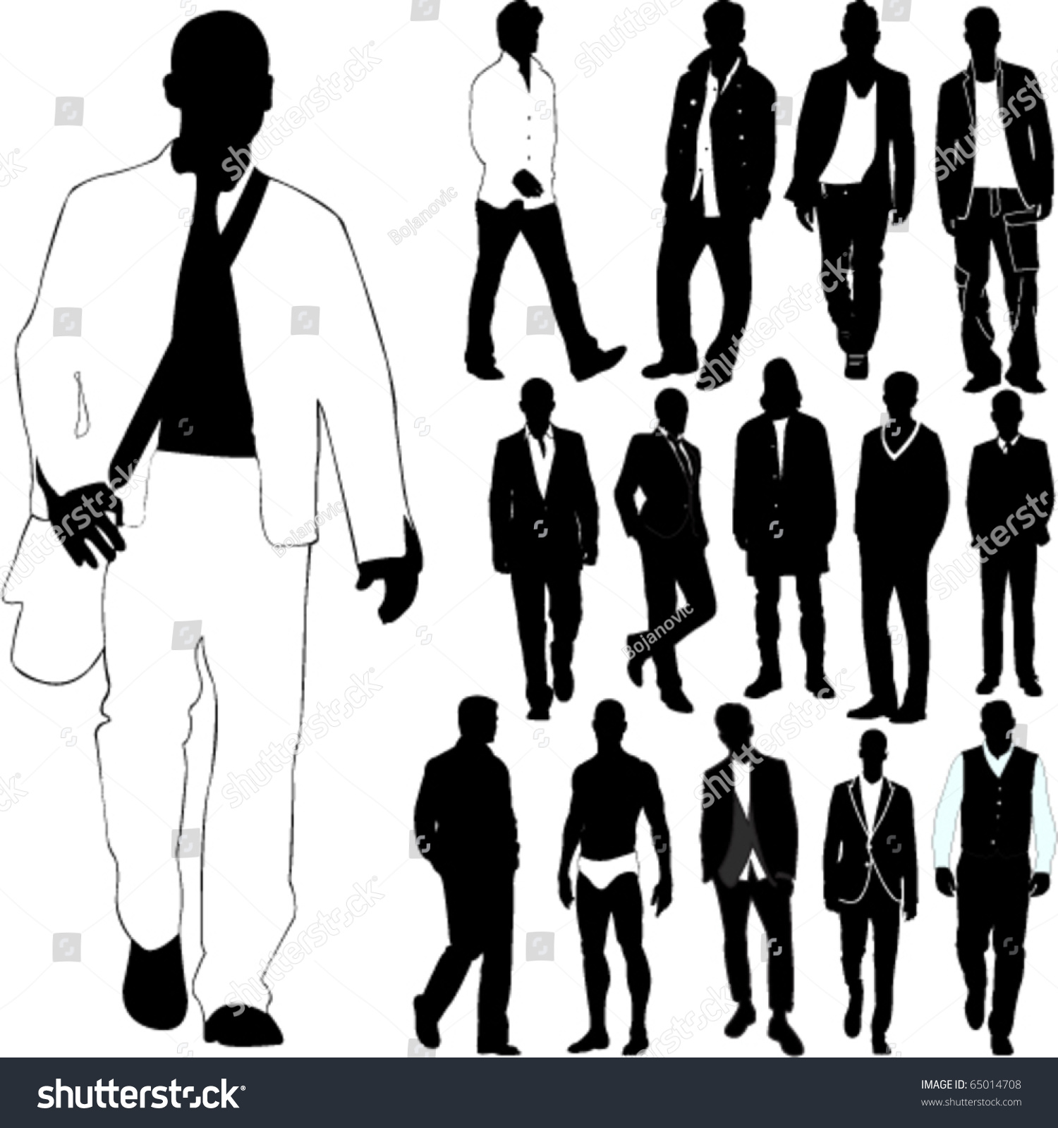 Fashion Men Vector Stock Vector (Royalty Free) 65014708